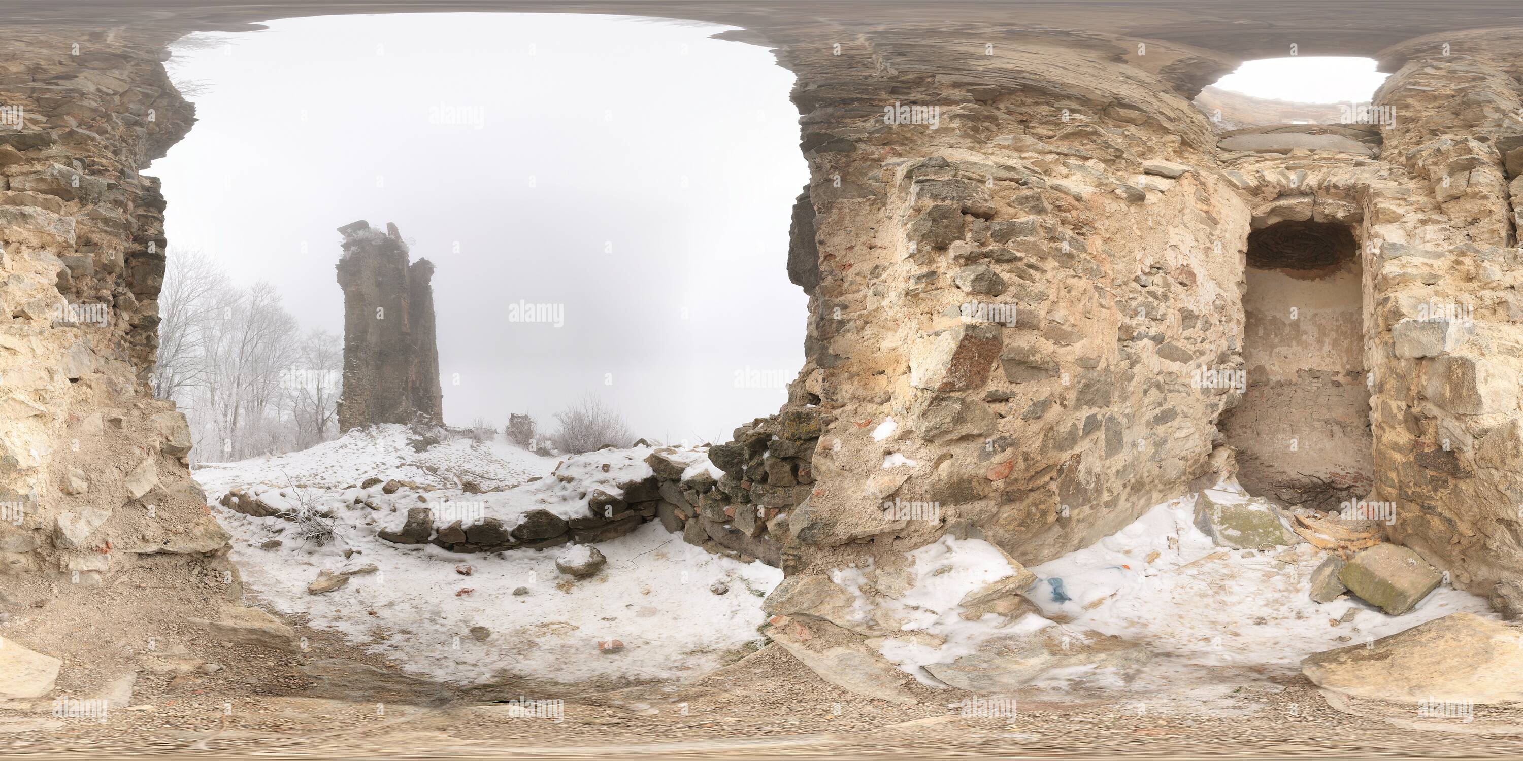 360° view of Slanec castle 2 - Alamy