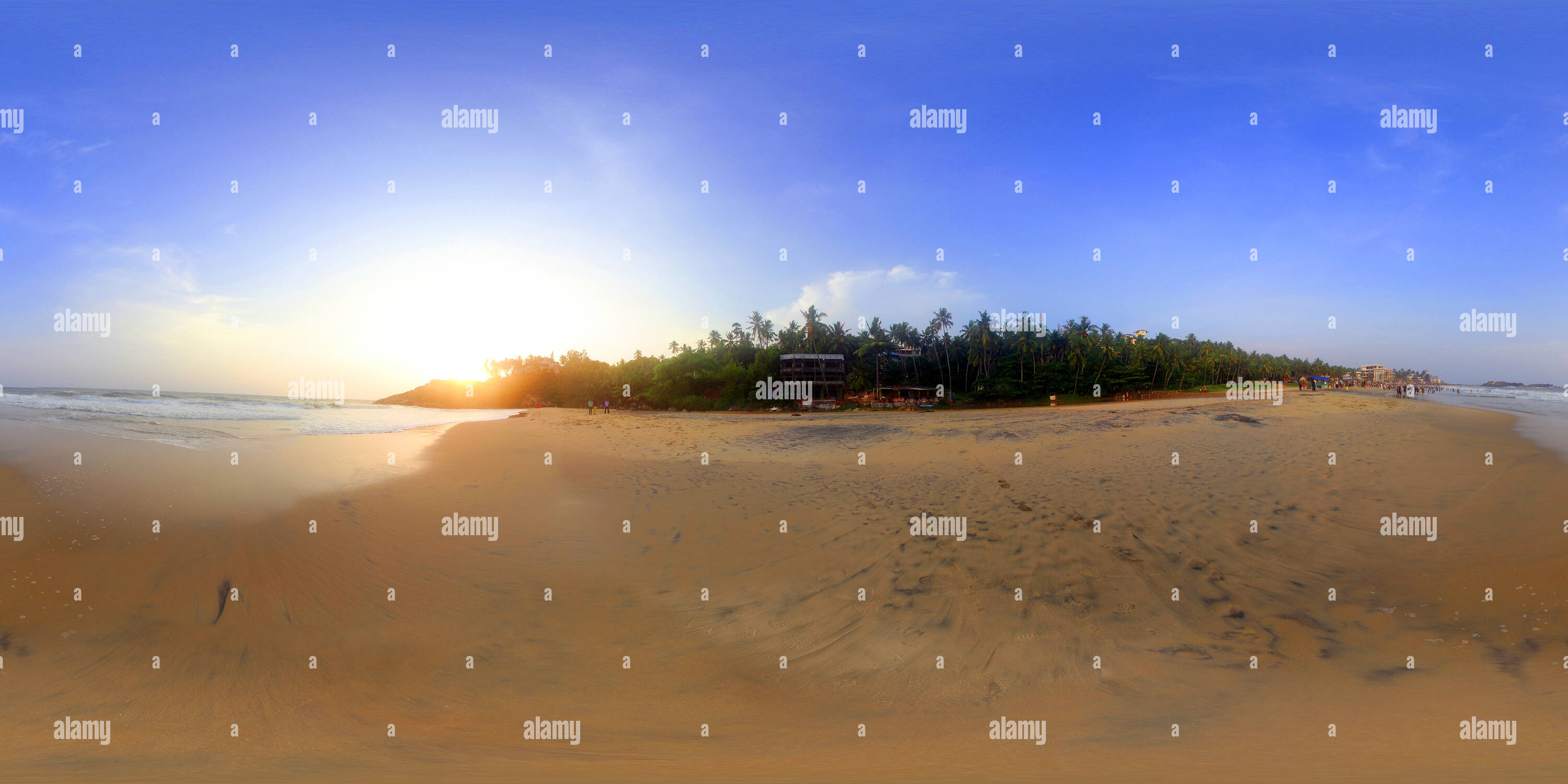 360° view of Kovalam Beach, Tourist Destination, Trivandrum, Kerala ...
