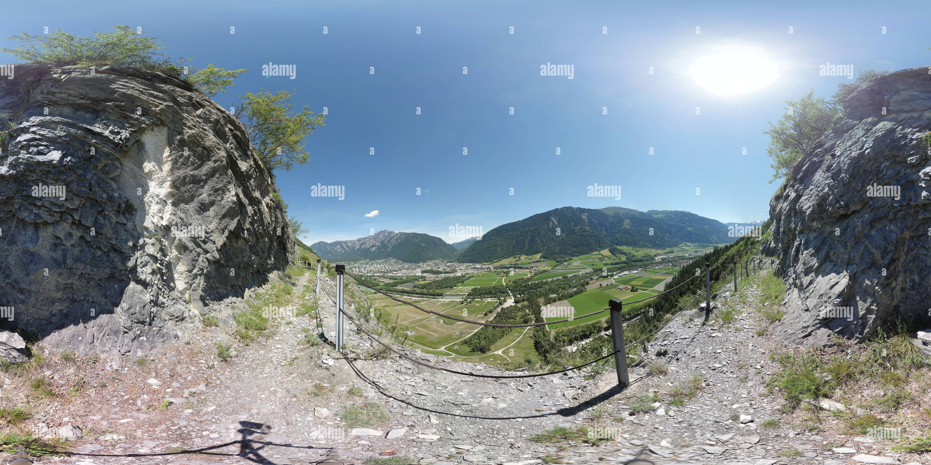 360° view of Chur vom Calanda - Alamy