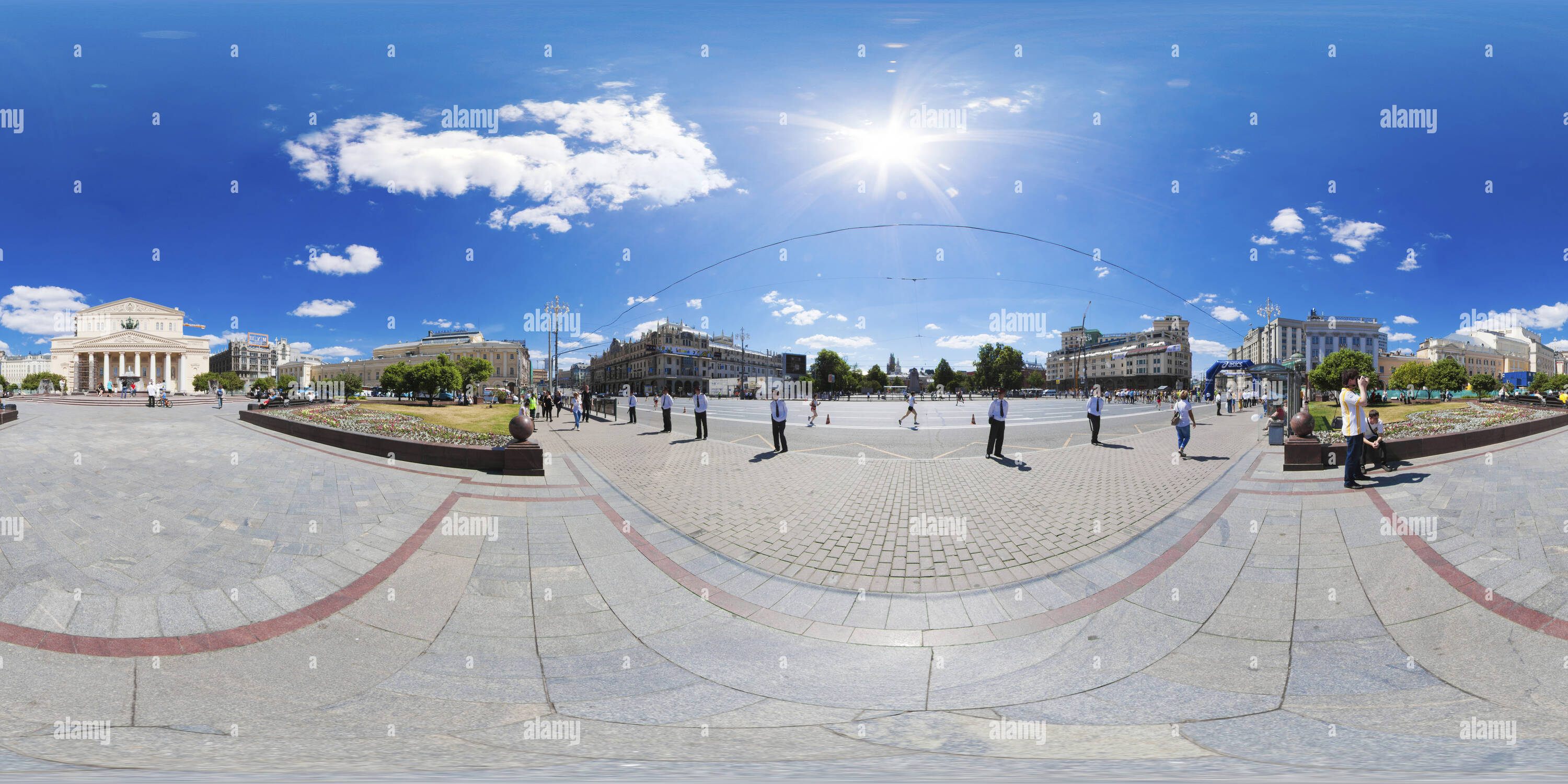 360° view of Theatre Square. Day of Russia. International competition ...