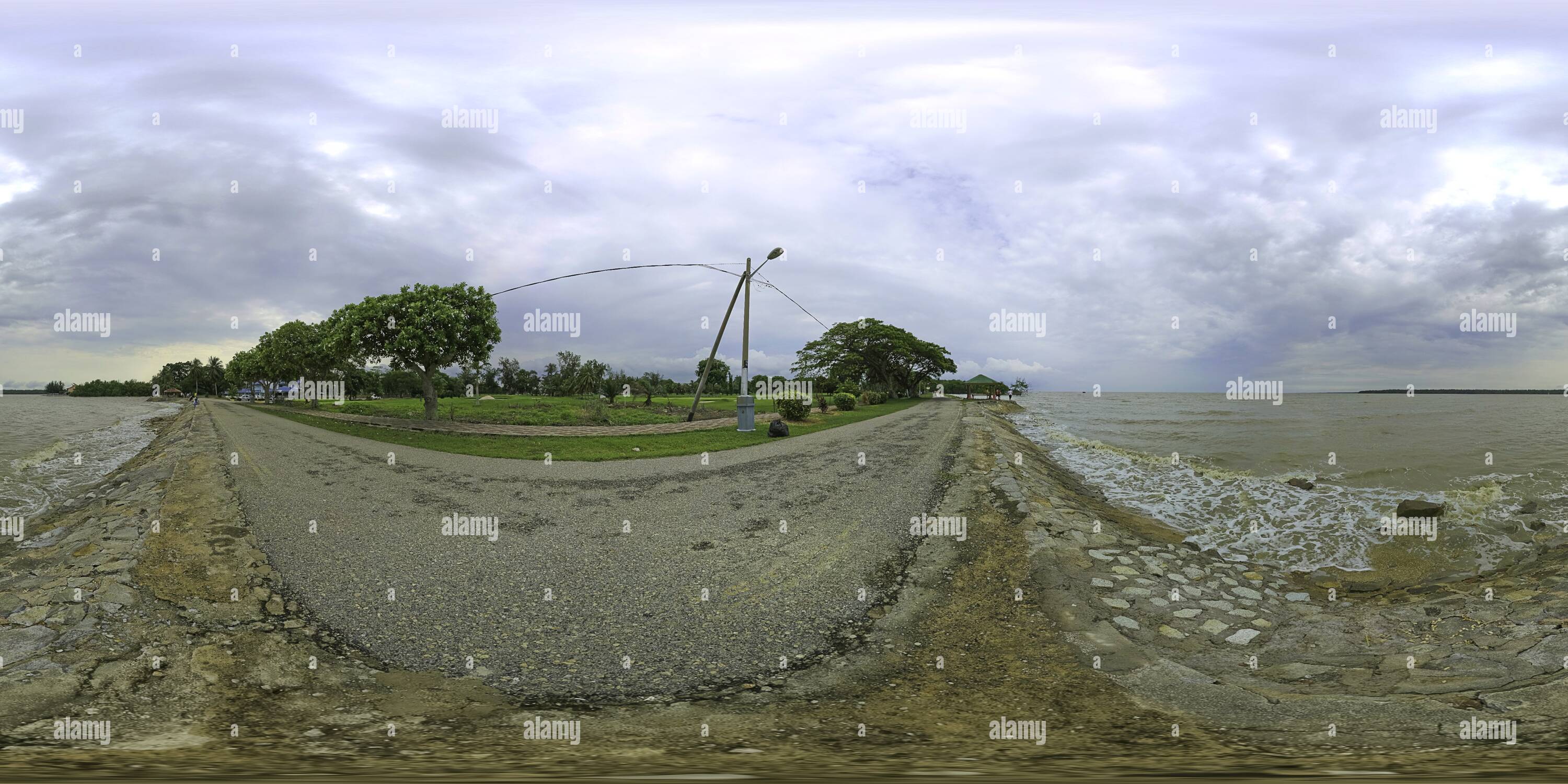 360° view of Tanjong Muar river bank - Alamy