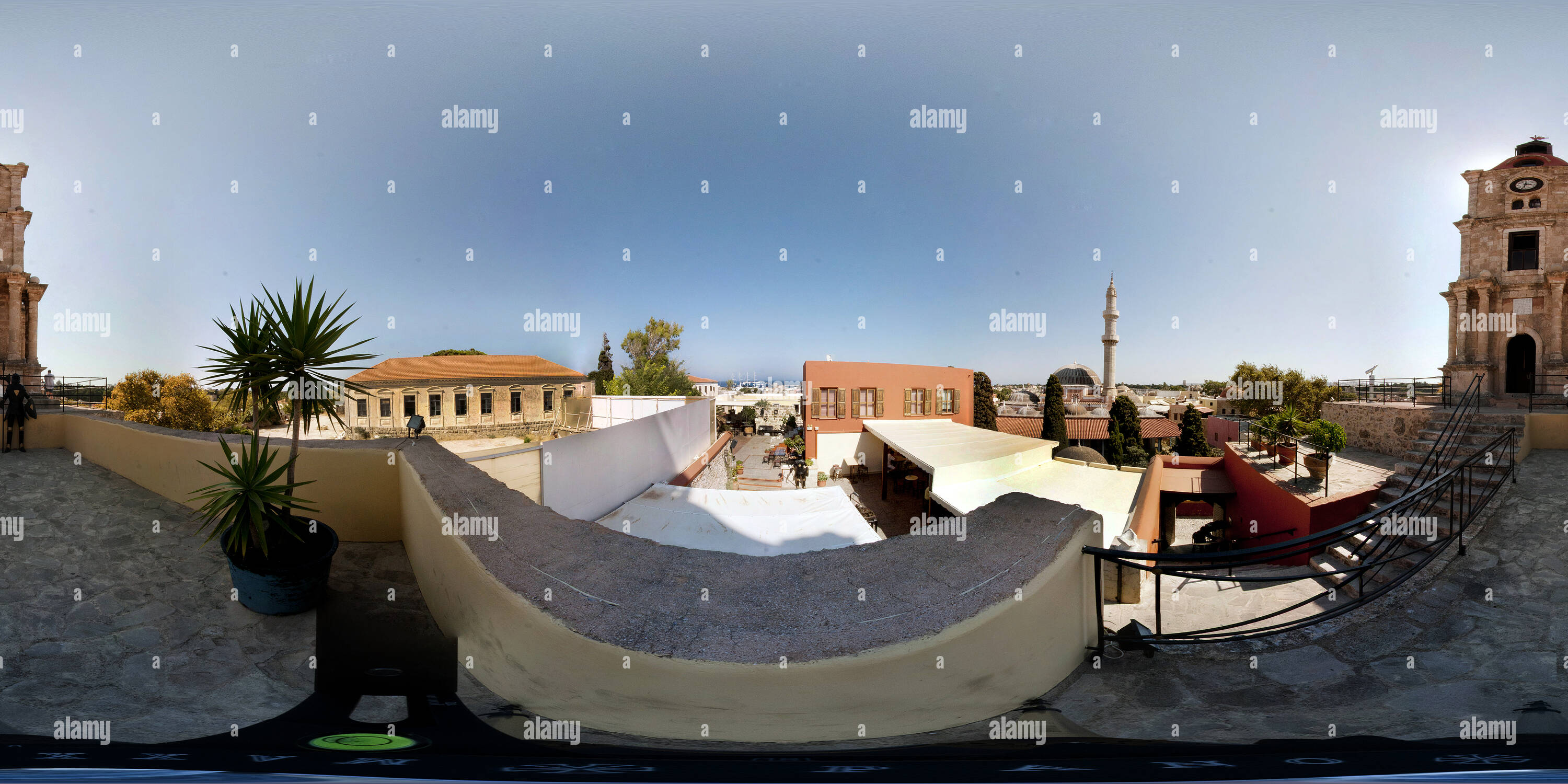 360° view of ROLOI The Clock Tower of Rhodes - Alamy