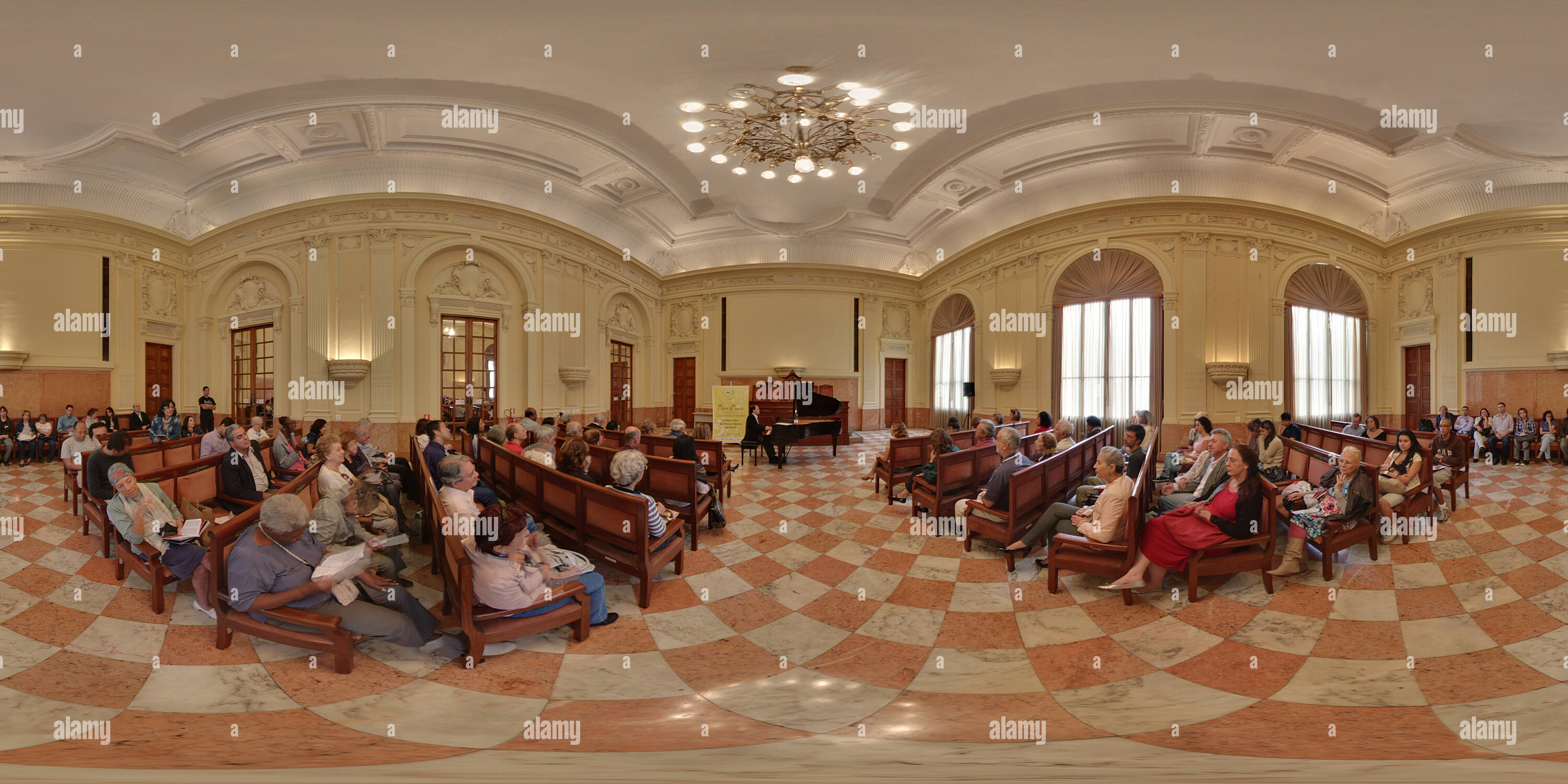 360° view of Piano Concert at National Museum of Fine Arts, Rio de ...