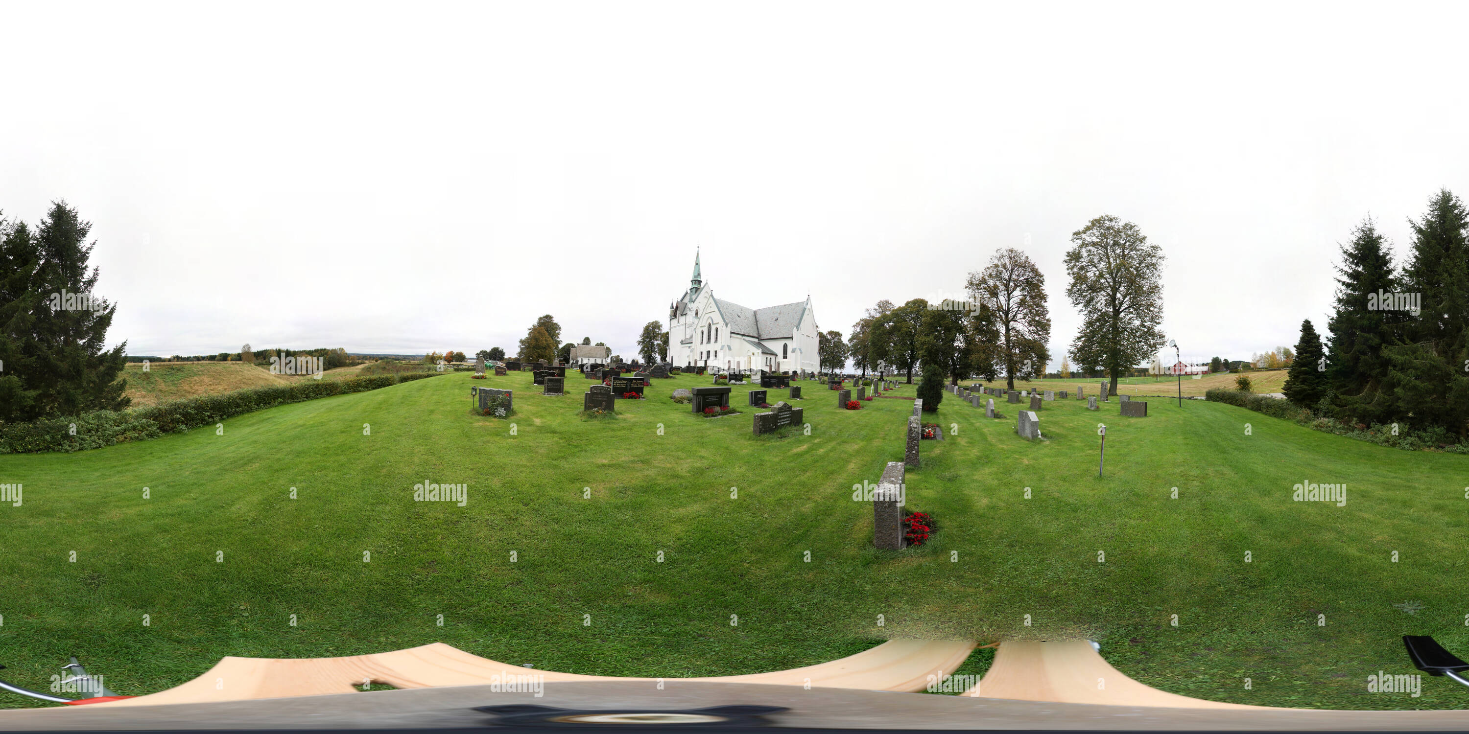 360° view of Eidsberg Church 2 - Alamy