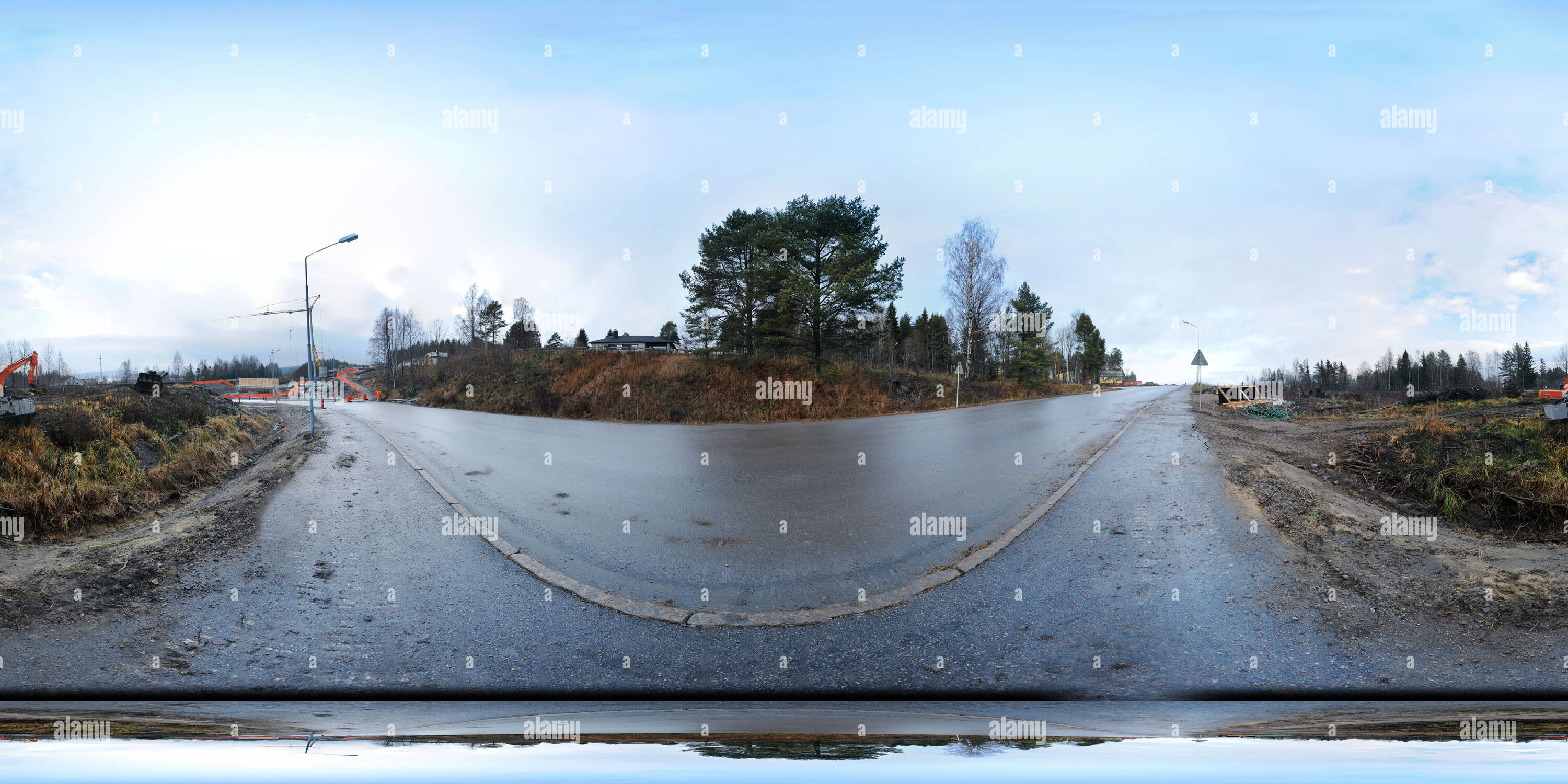 360° view of The new E4 in progress - Alamy