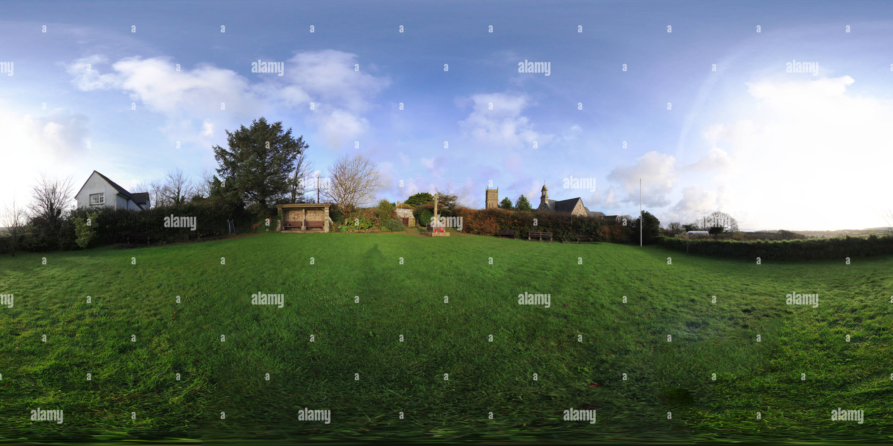 360° view of Madron Memorial Garden - Alamy