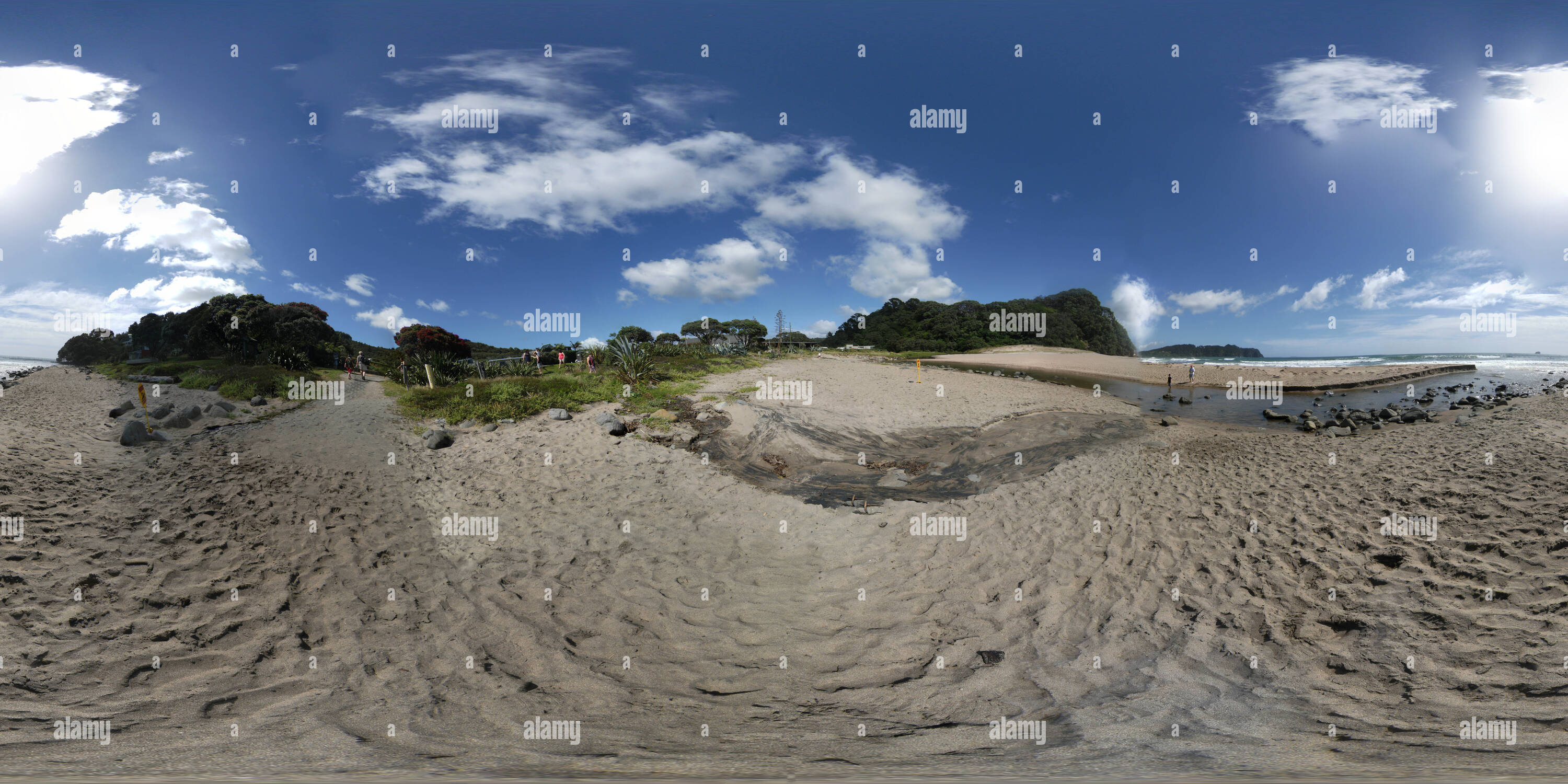 360° view of Hot Water Beach - Alamy