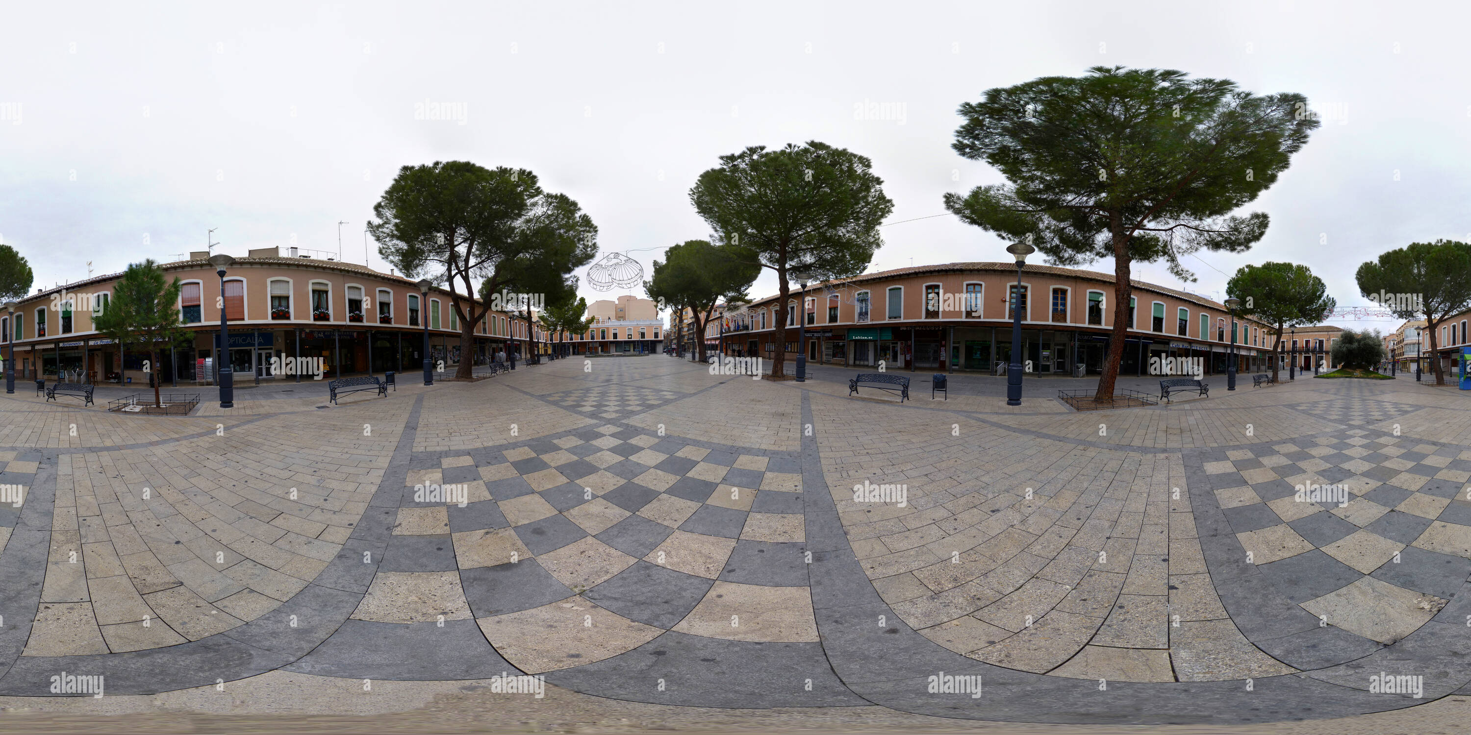 360° view of Plaza de España, Daimiel - Alamy