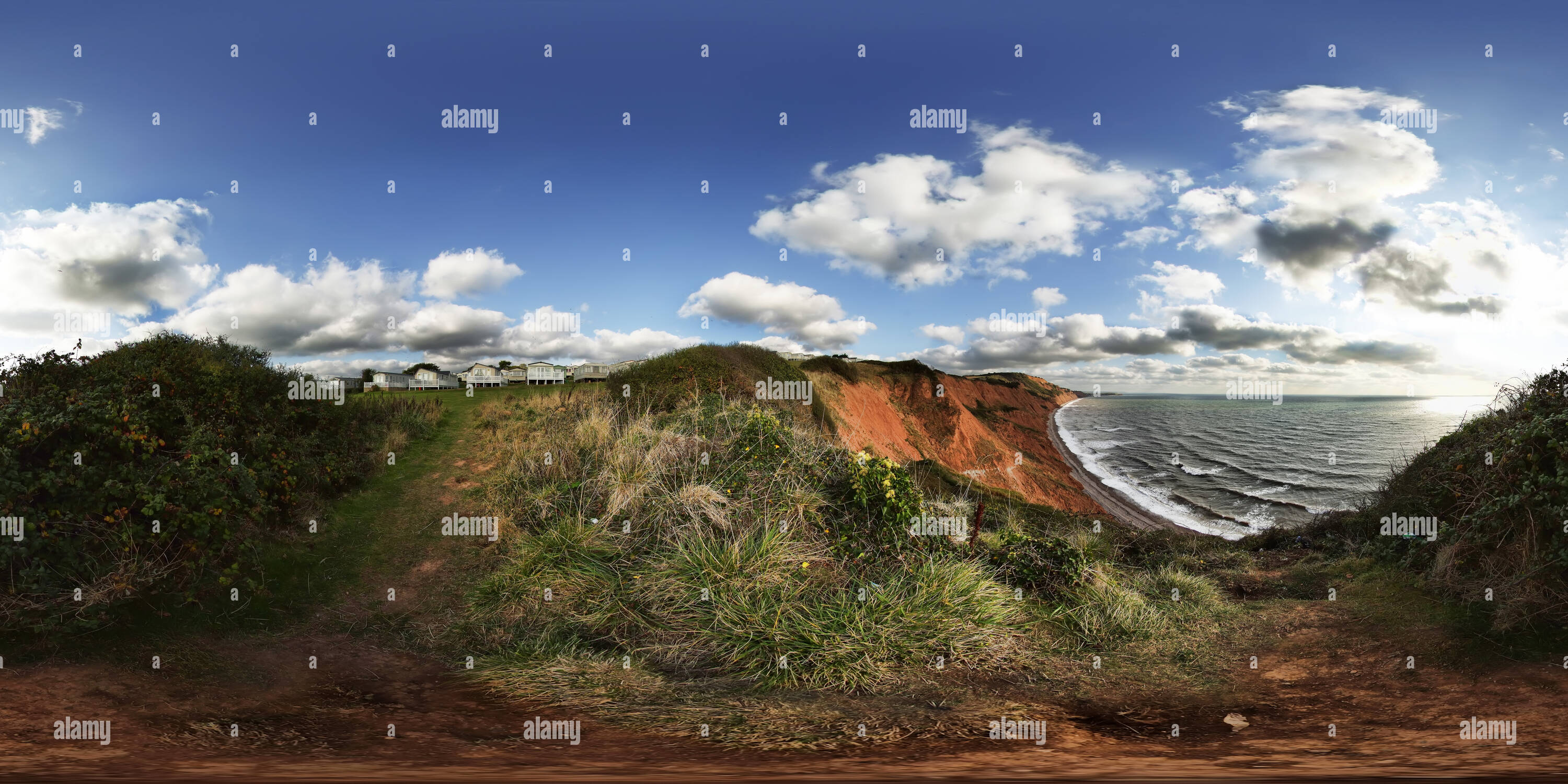 360° view of Exmouth Cliffs in Devon - Alamy