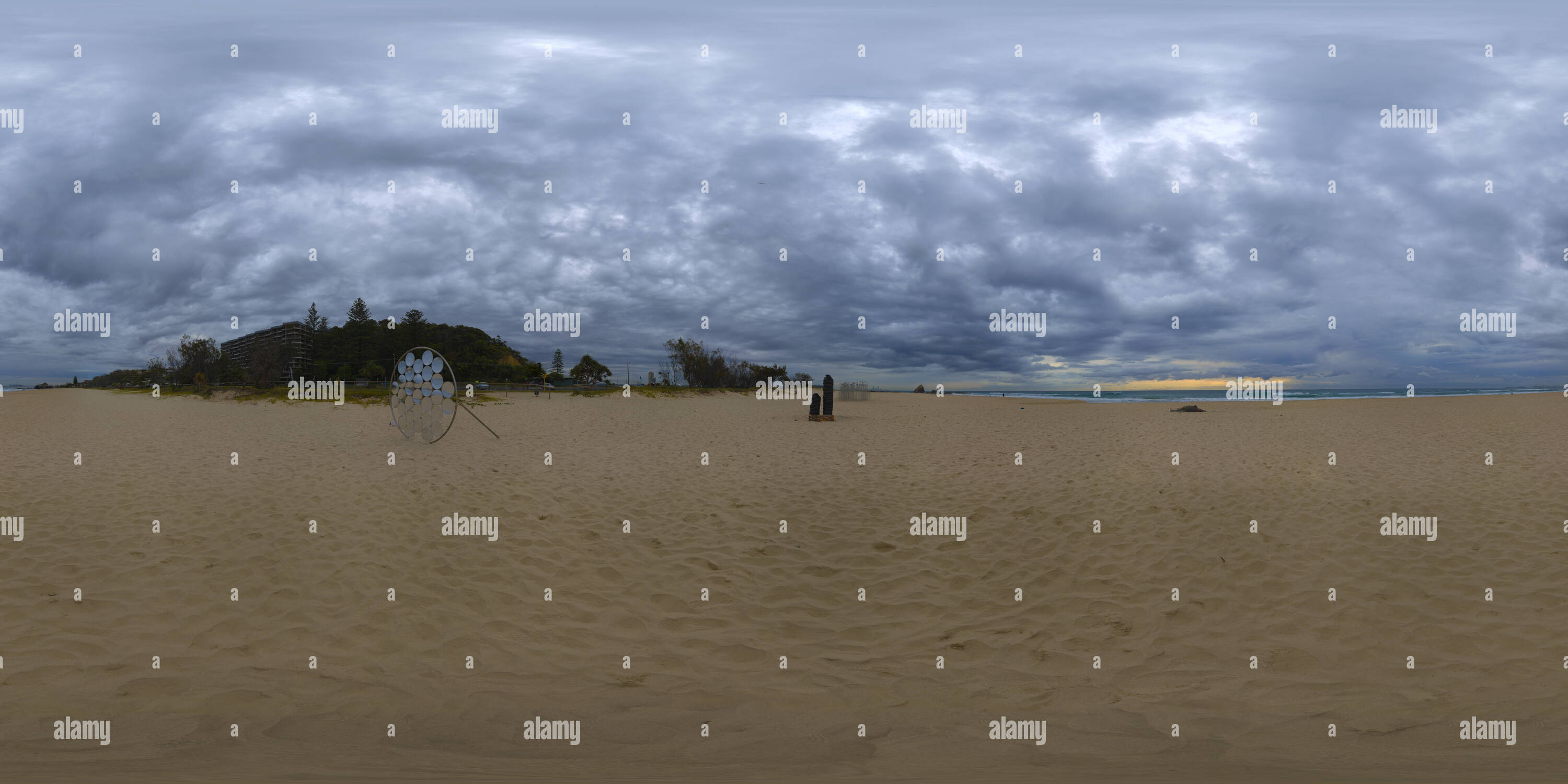 360° view of Currumbin Swell Sculptures on the beach 2011 - Alamy