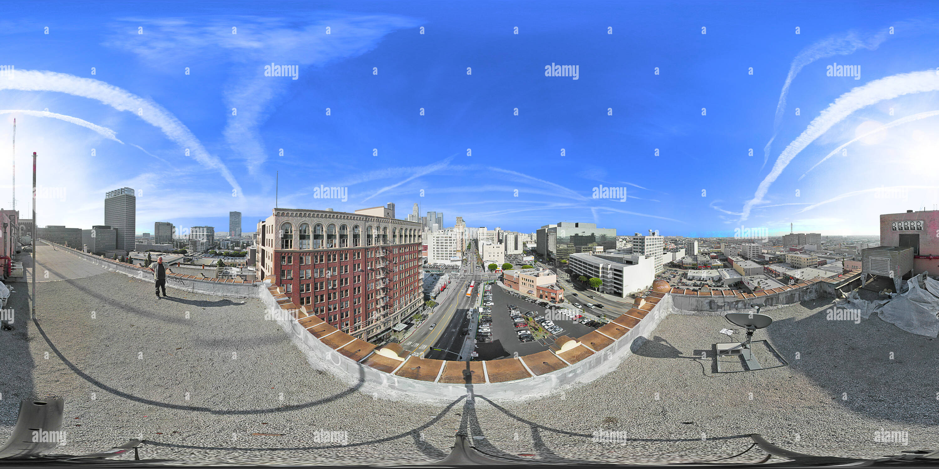 360° view of Concrete Canyon - looking north down Broadway in downtown ...