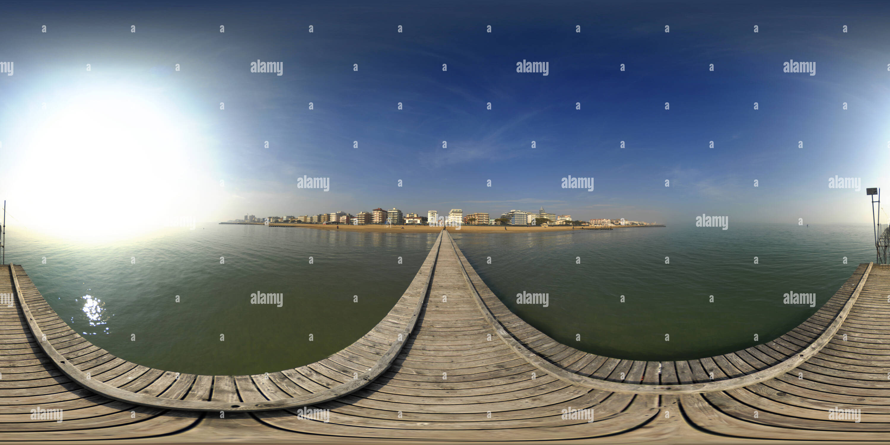 360° view of Jesolo da pontile - Alamy