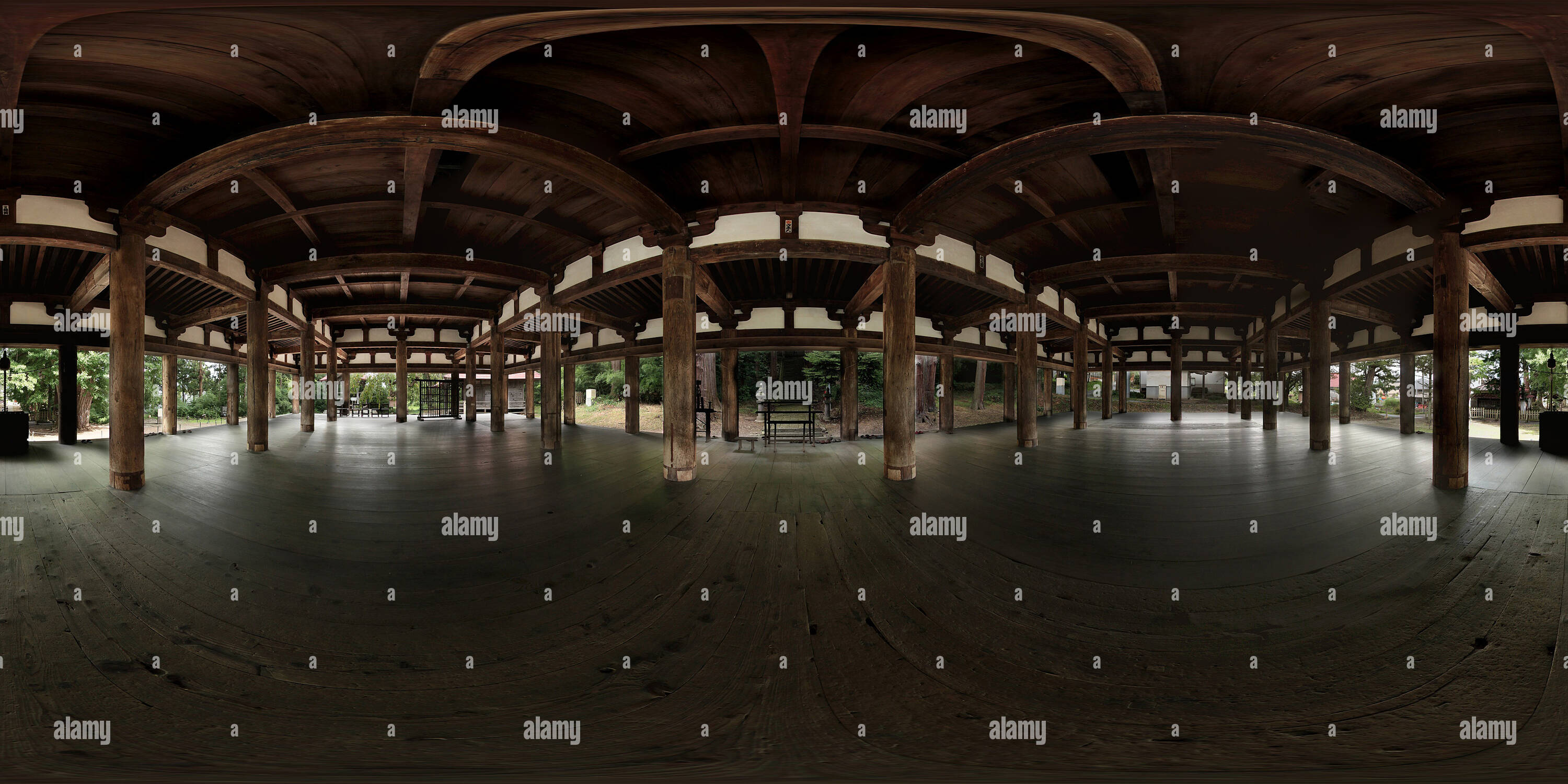 360° view of nagatoko temple 2 - Alamy