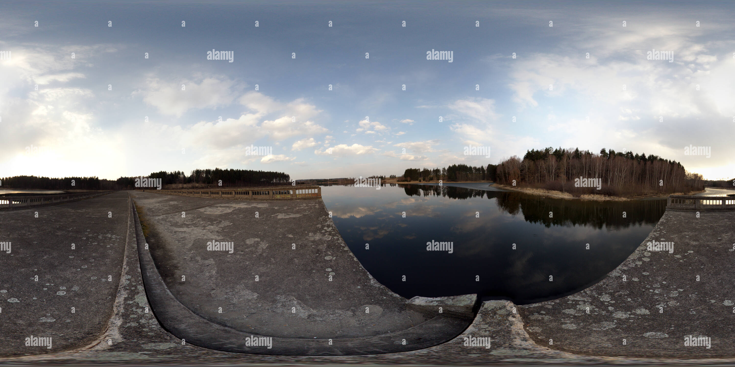 360° view of Unfinished Hitler's bridge - Reservoir Želivka-Švihov - Alamy