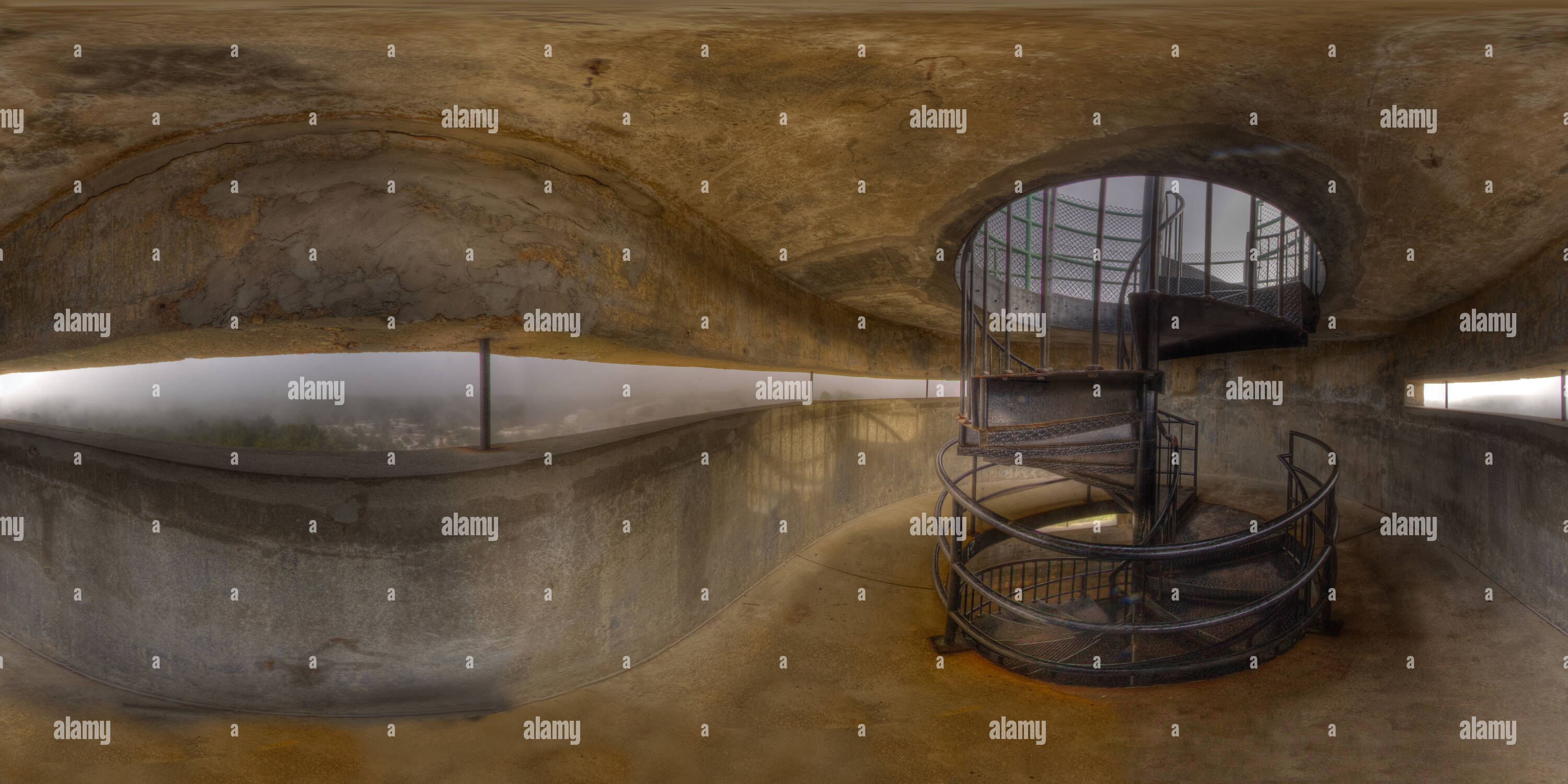 360° view of Ft. Miles Fire control tower 7 - Alamy