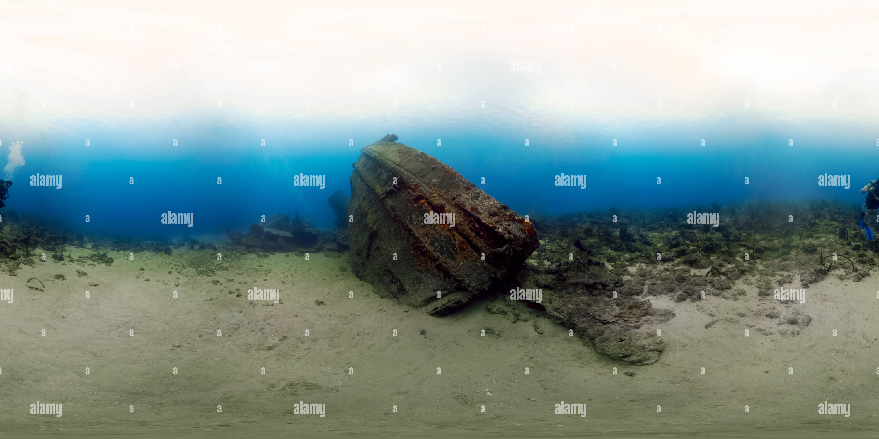 360° view of Barco hundido, El Limón - Alamy