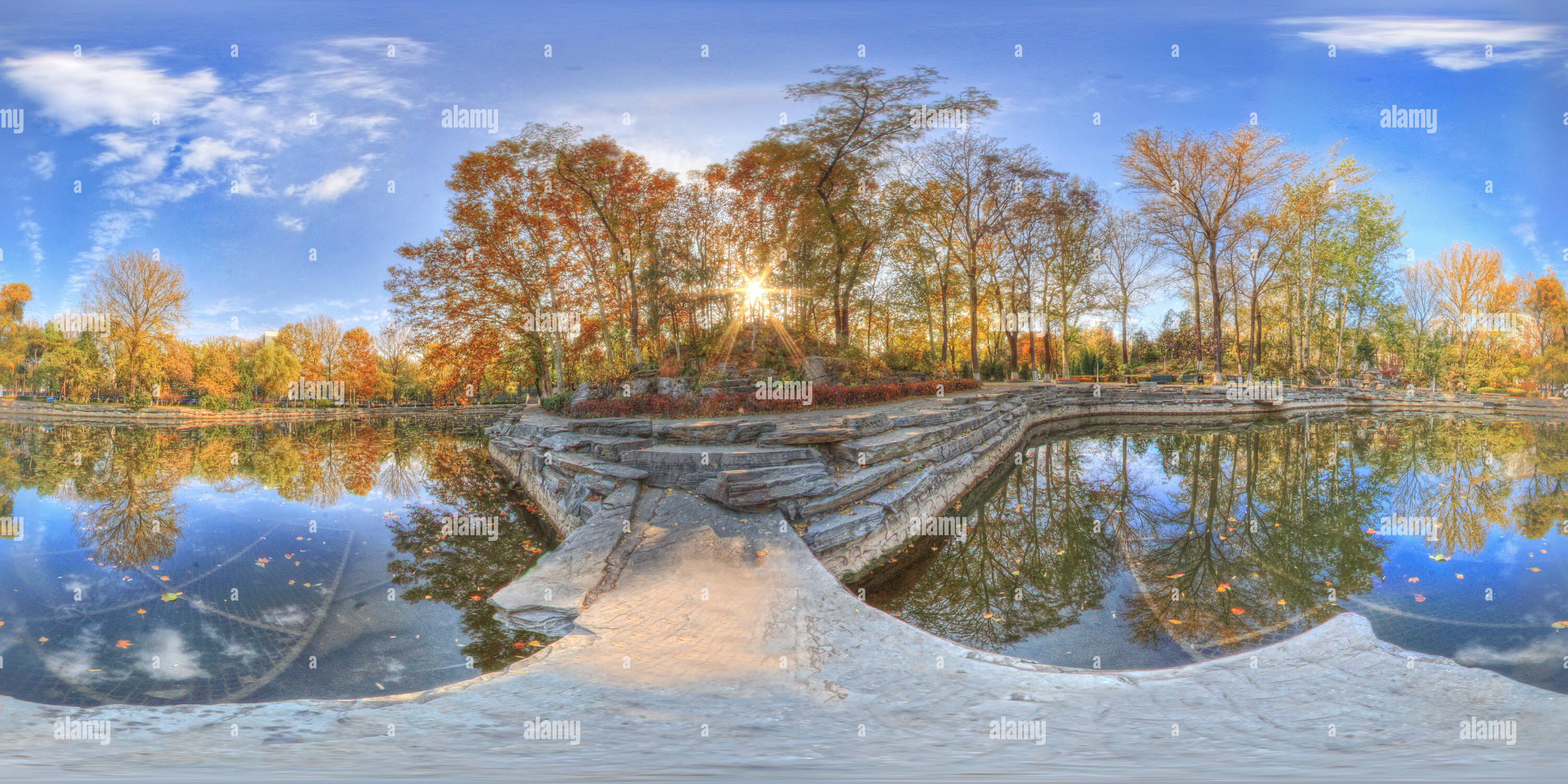 360° view of The Lake in BUAA - Alamy