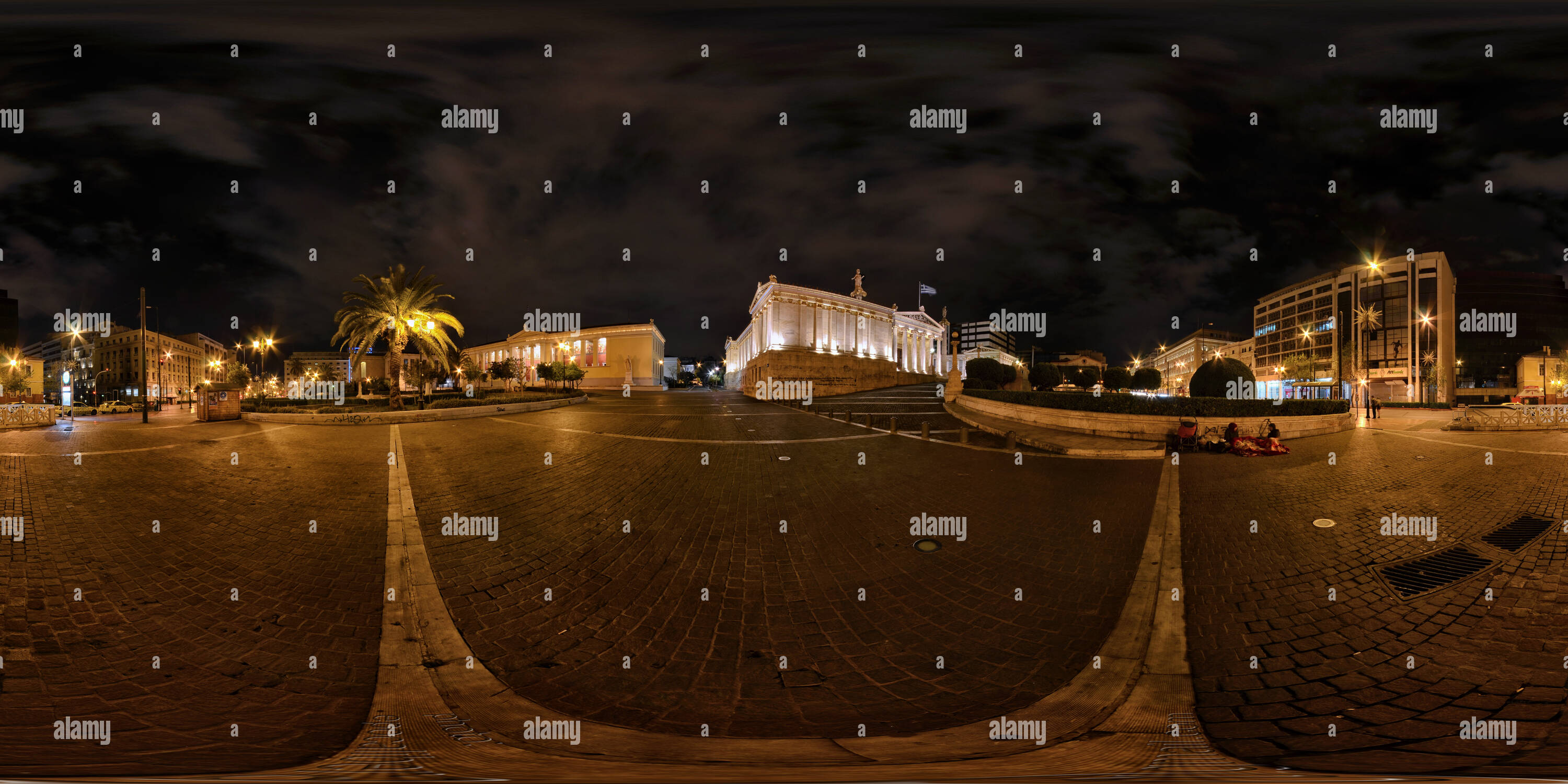 Academy of athens by night hi-res stock photography and images - Alamy