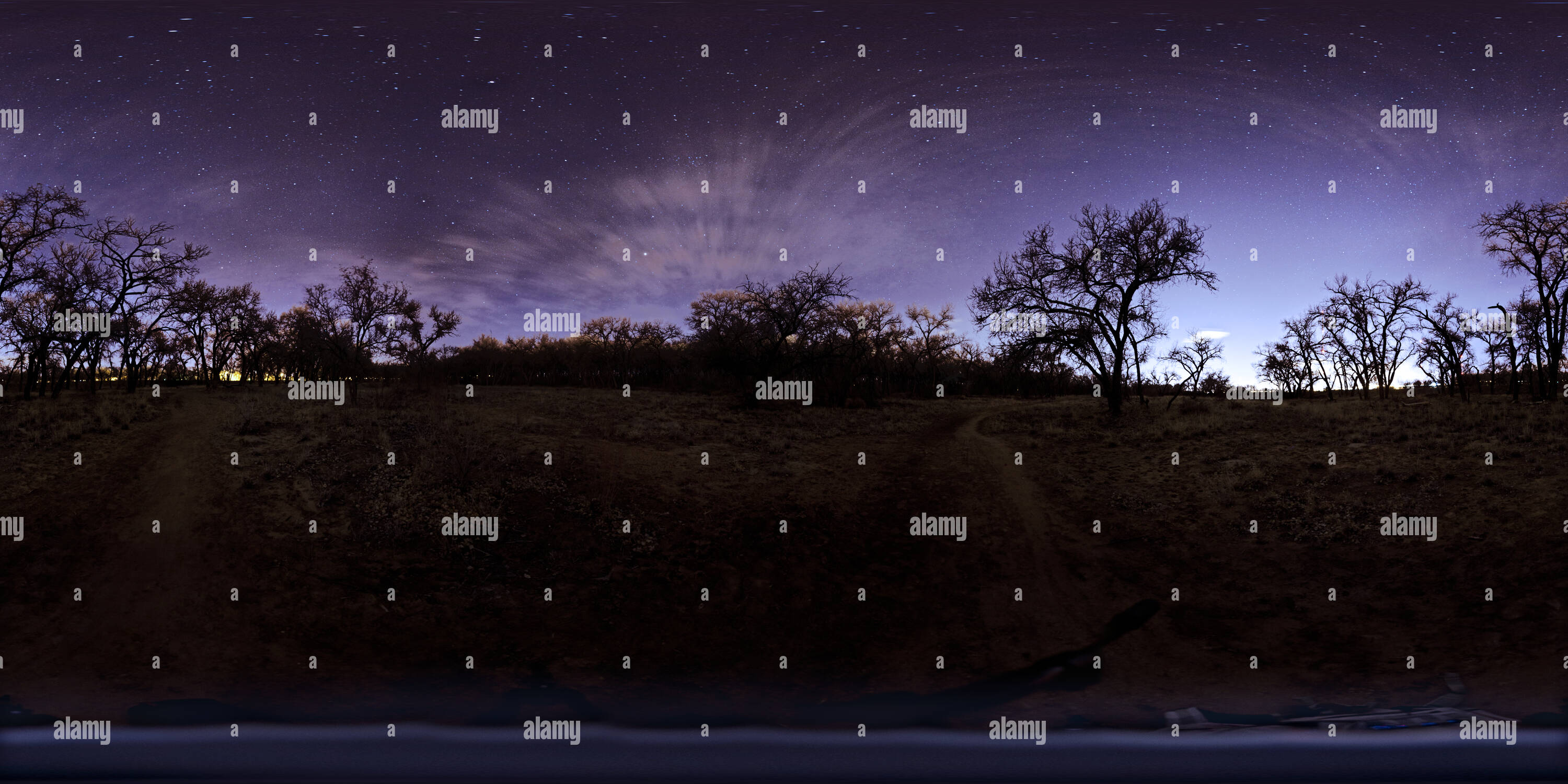360° view of Albuquerque Bosque - 1 Hour Prior to Dawn - Alamy