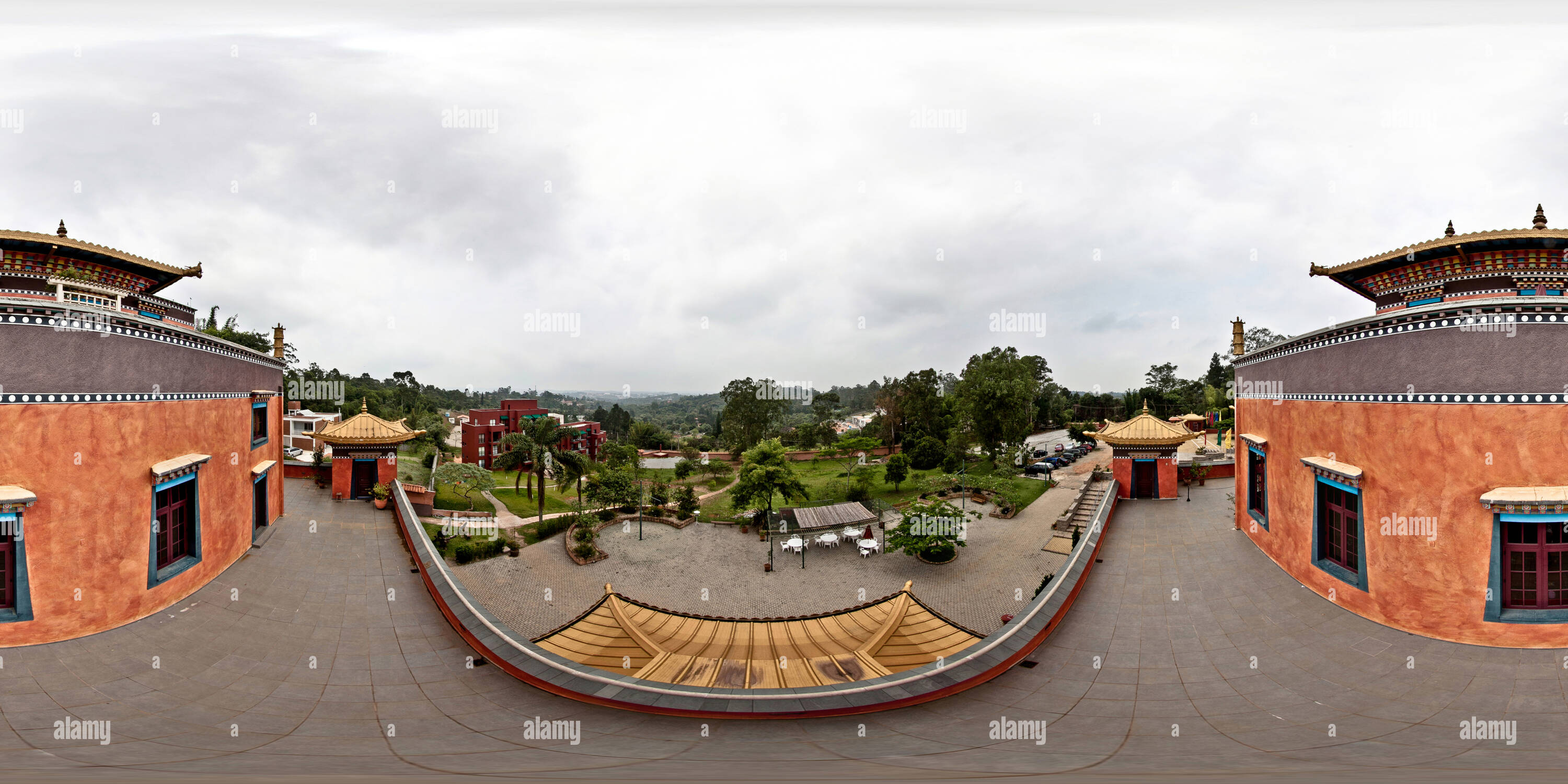 360° view of Aerial image of the temple side - Alamy