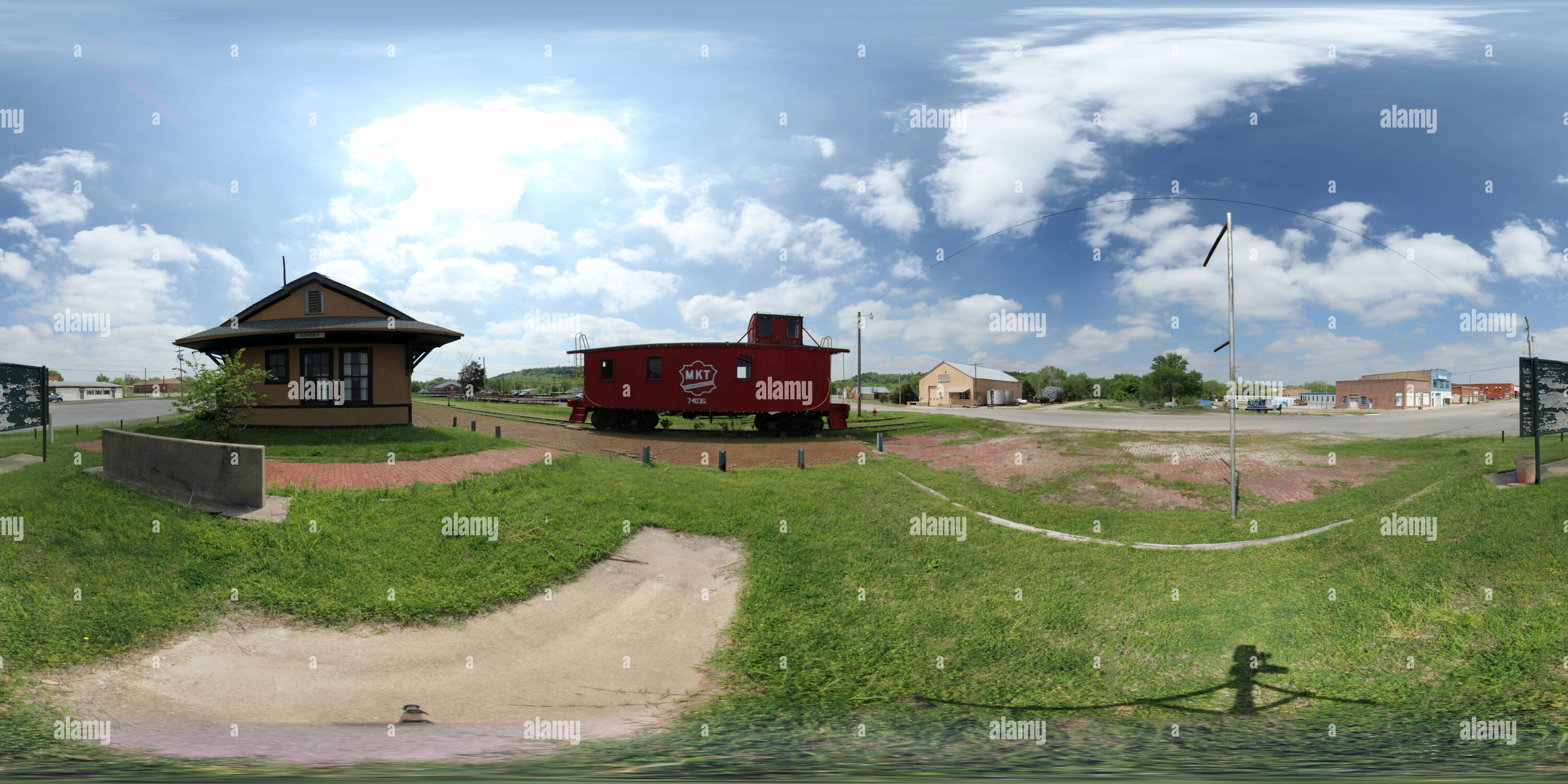 360° view of Old Train Depot in Hominy, OK - Alamy