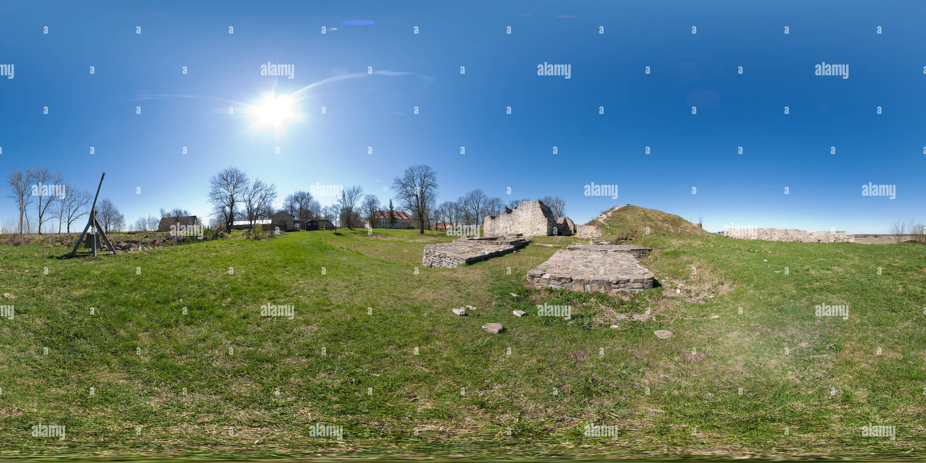 360° view of Castle ruins in Lihula - Alamy