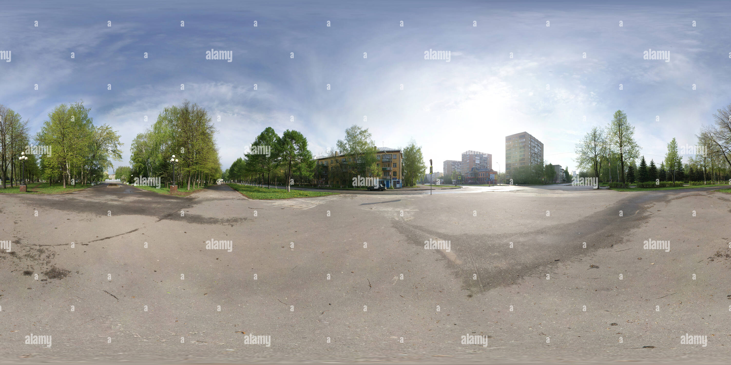 360° view of Sovetskaya/Khasanova spring morning - Alamy