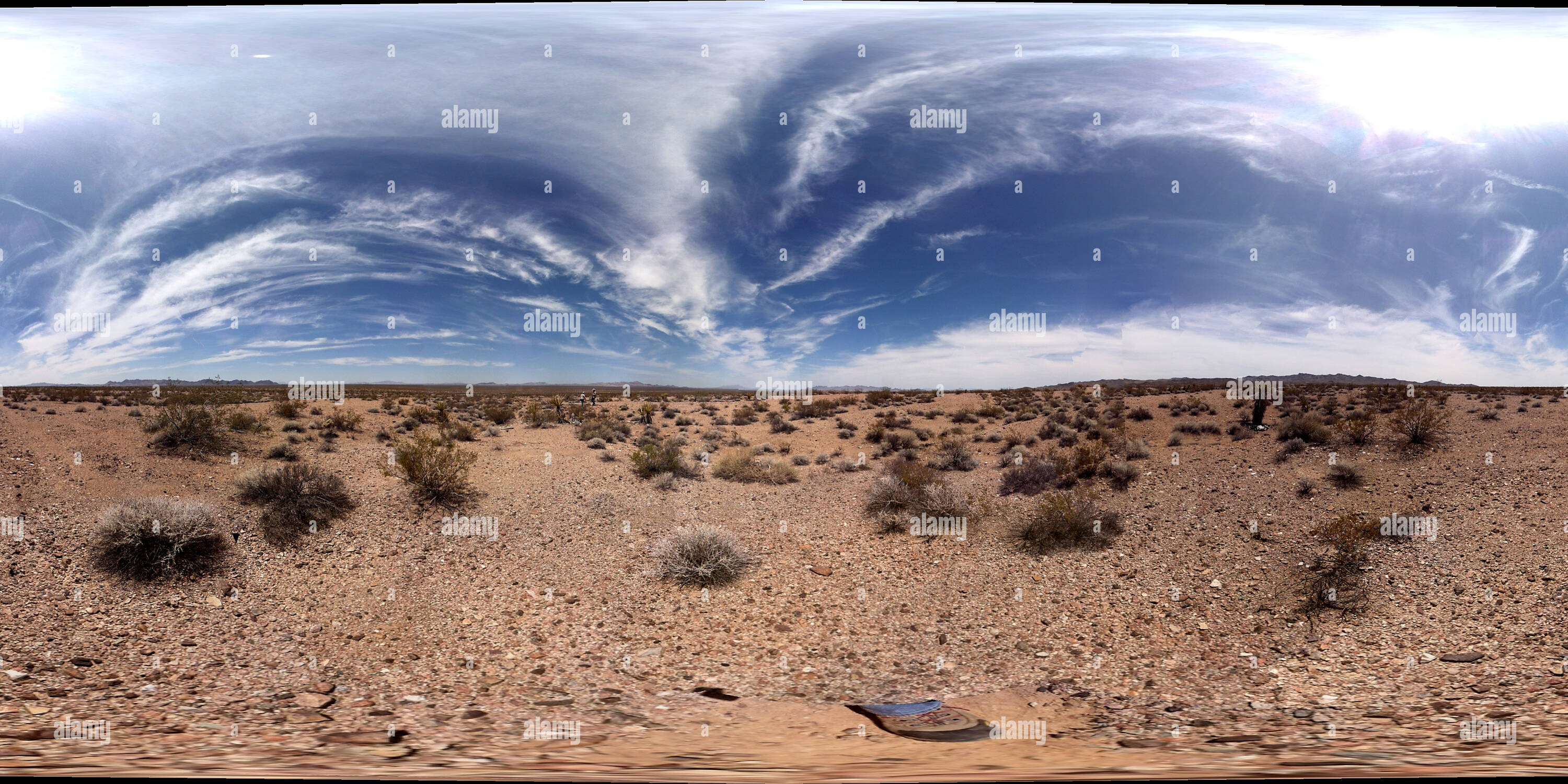 360° view of Mojave Desert - NW of Sacramento Mountains (small - Alamy