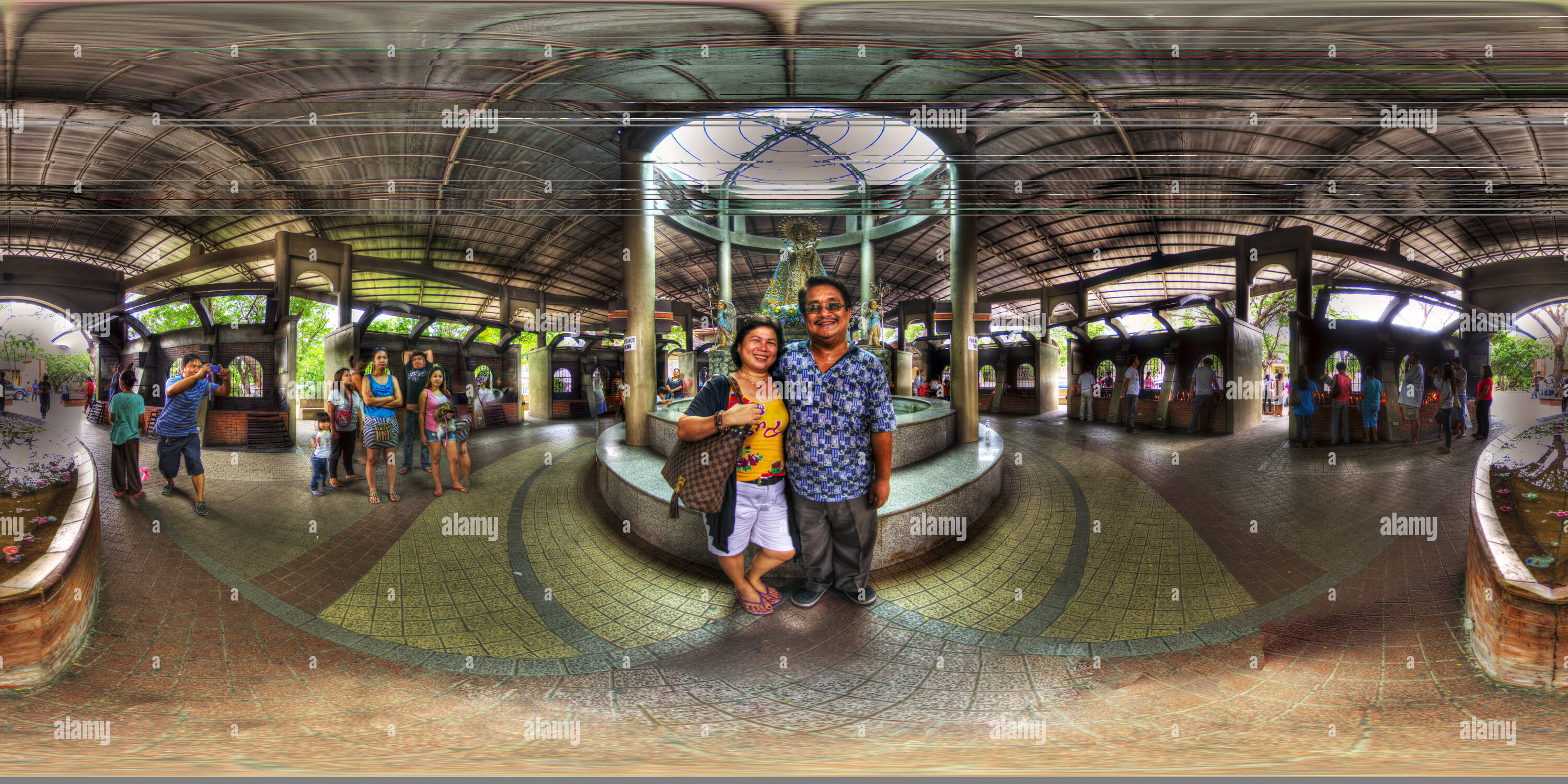 360° view of Our Lady of Manaoag Shrine with JAN and Mercedes Maglasang - Alamy