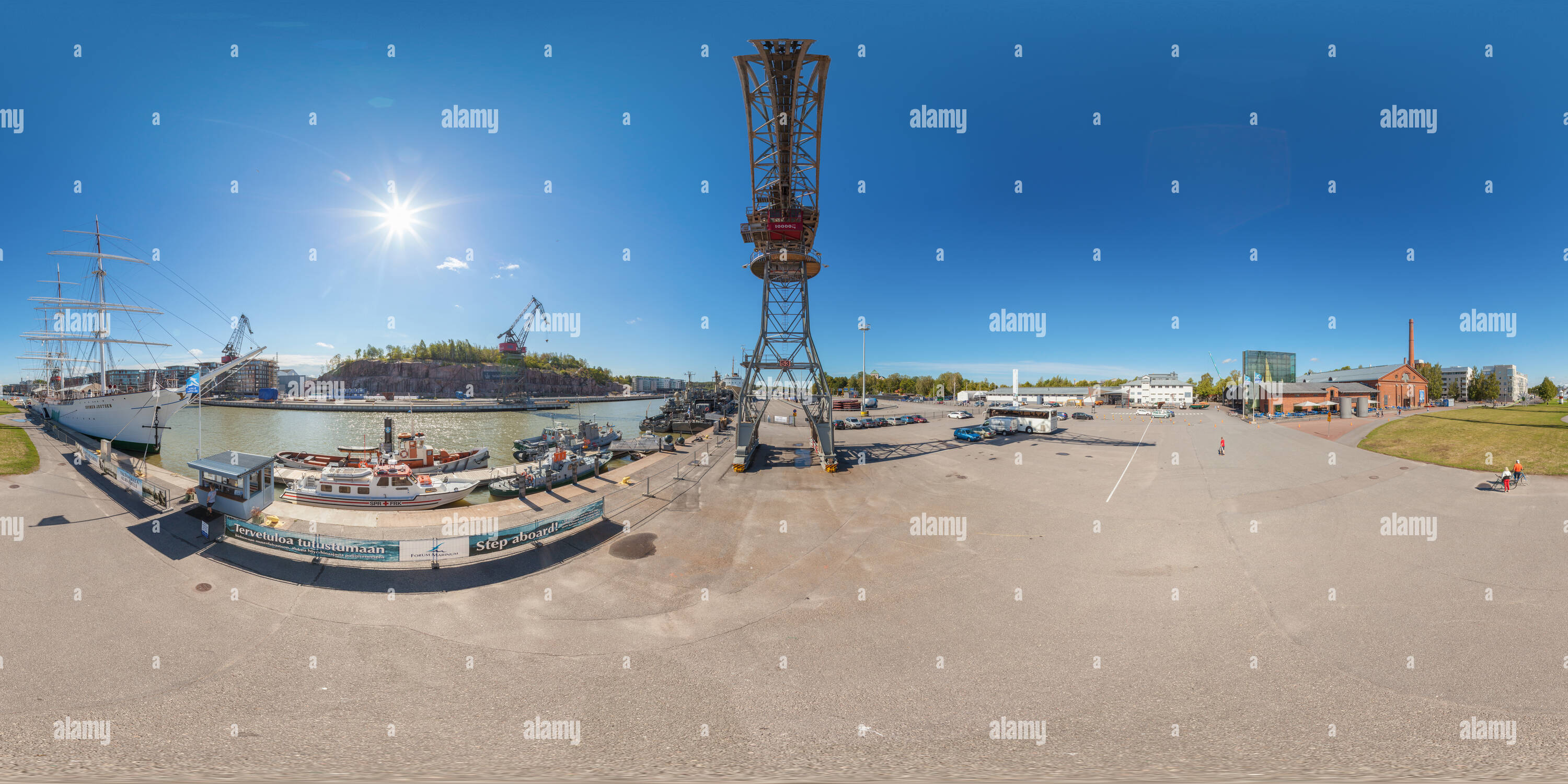 360° view of Forum Marinum museum ships - Alamy