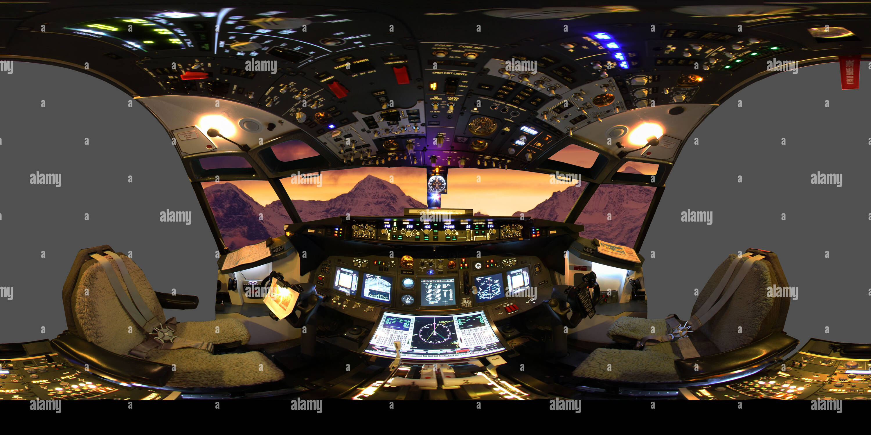 360° view of B737-800NG Homecockpit/ 03.2013/ Alps - Alamy