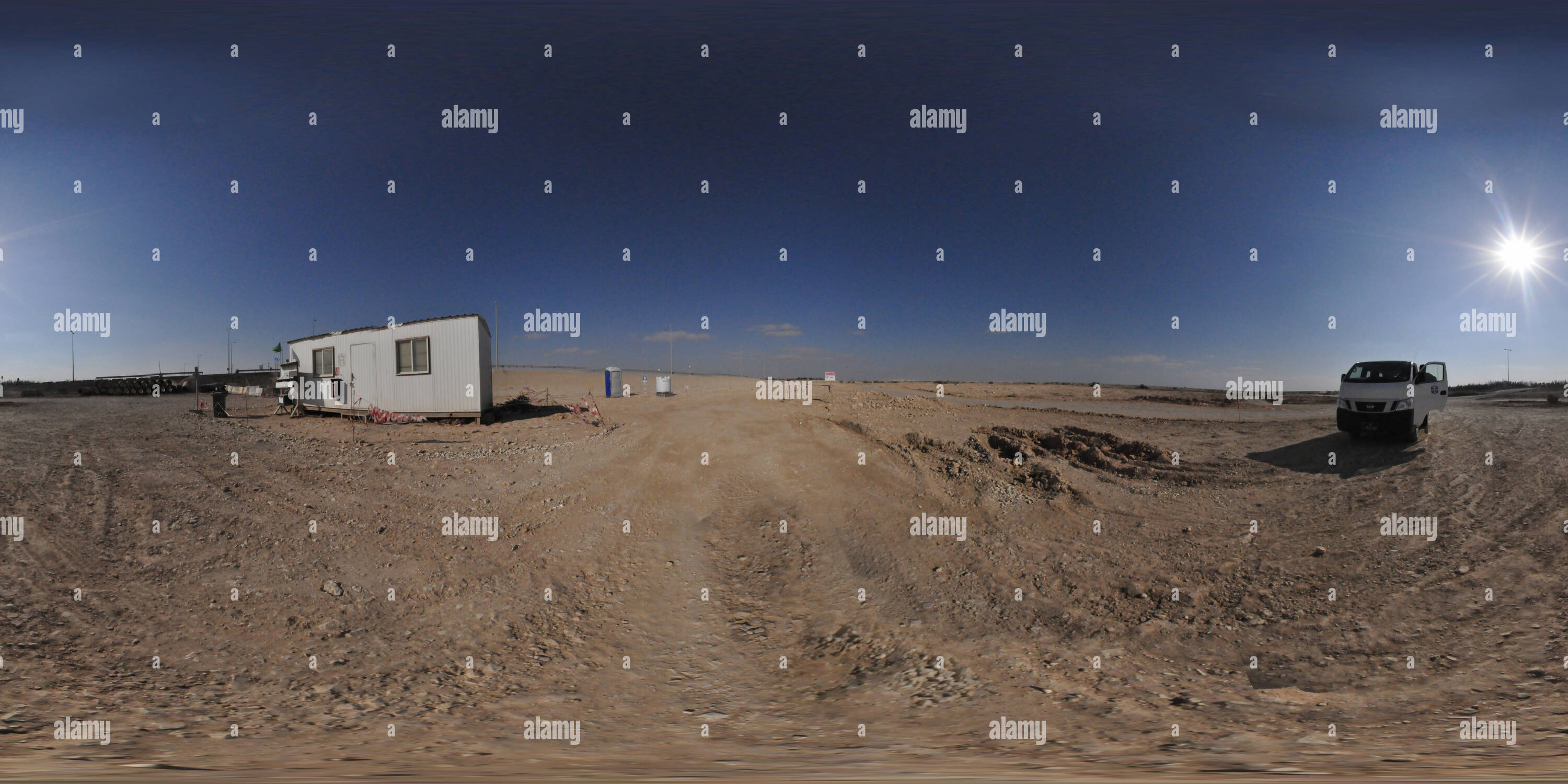 360° view of Road construction area - Alamy