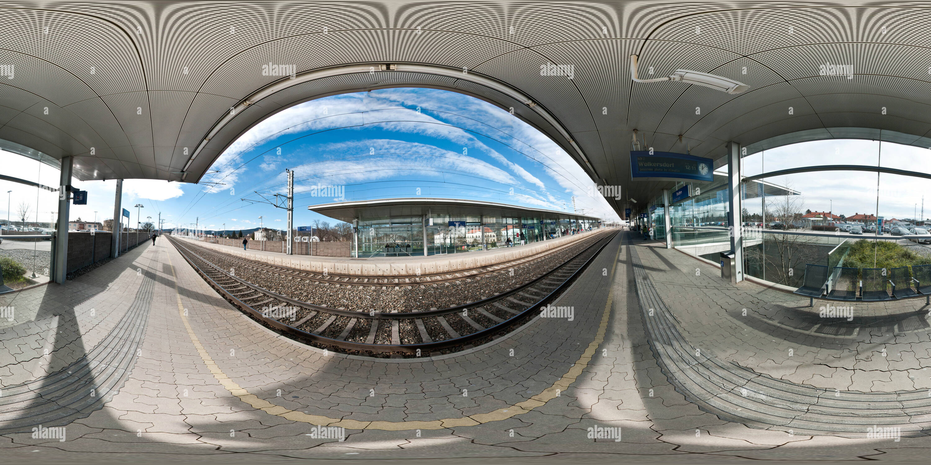 360° view of Baden Railway station - Alamy