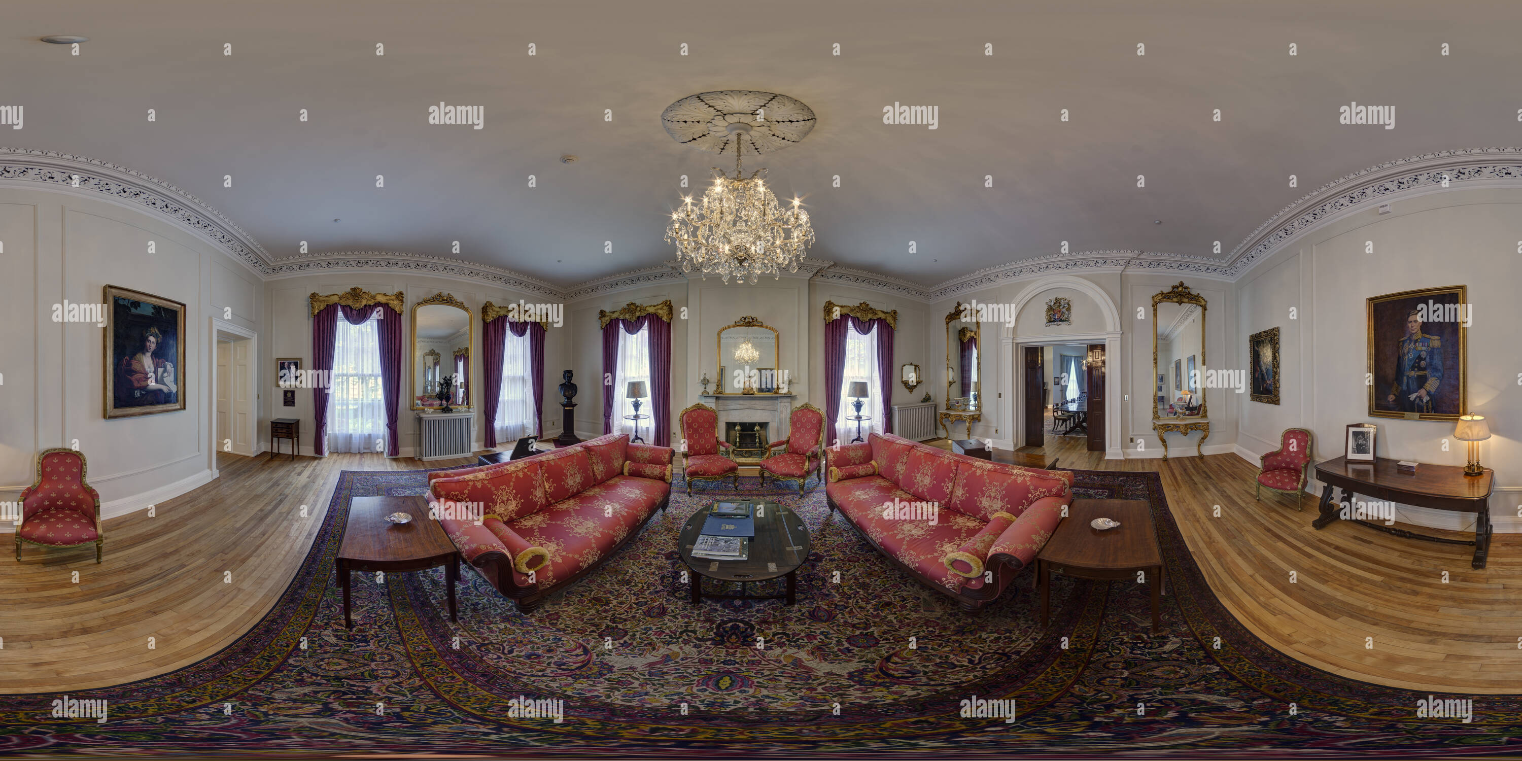 360° view of Government House The Drawing Room - Alamy