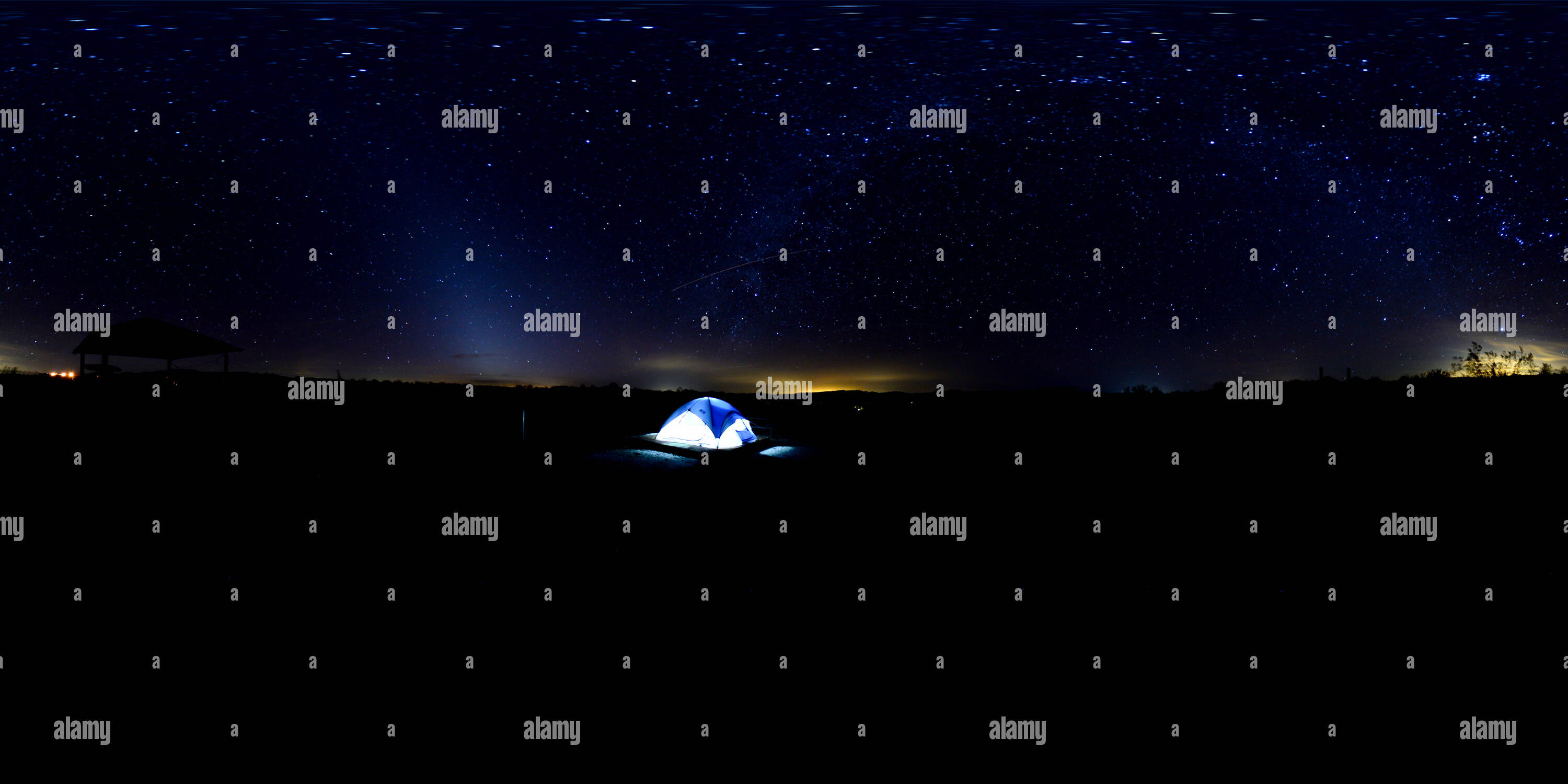 360° view of Camping Under the Stars - Alamy