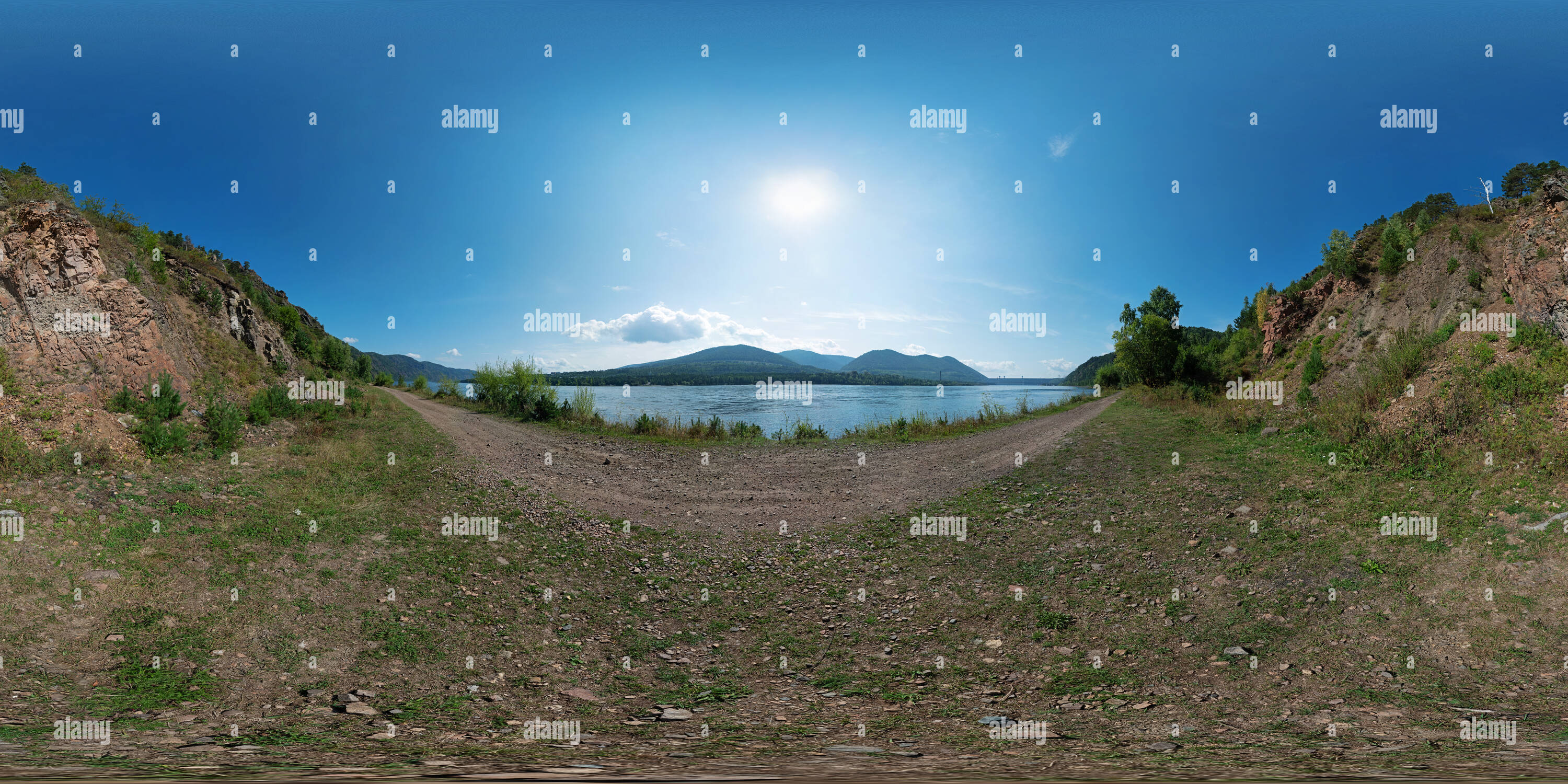 360° view of Yenisei River, Divnogorsk - Alamy