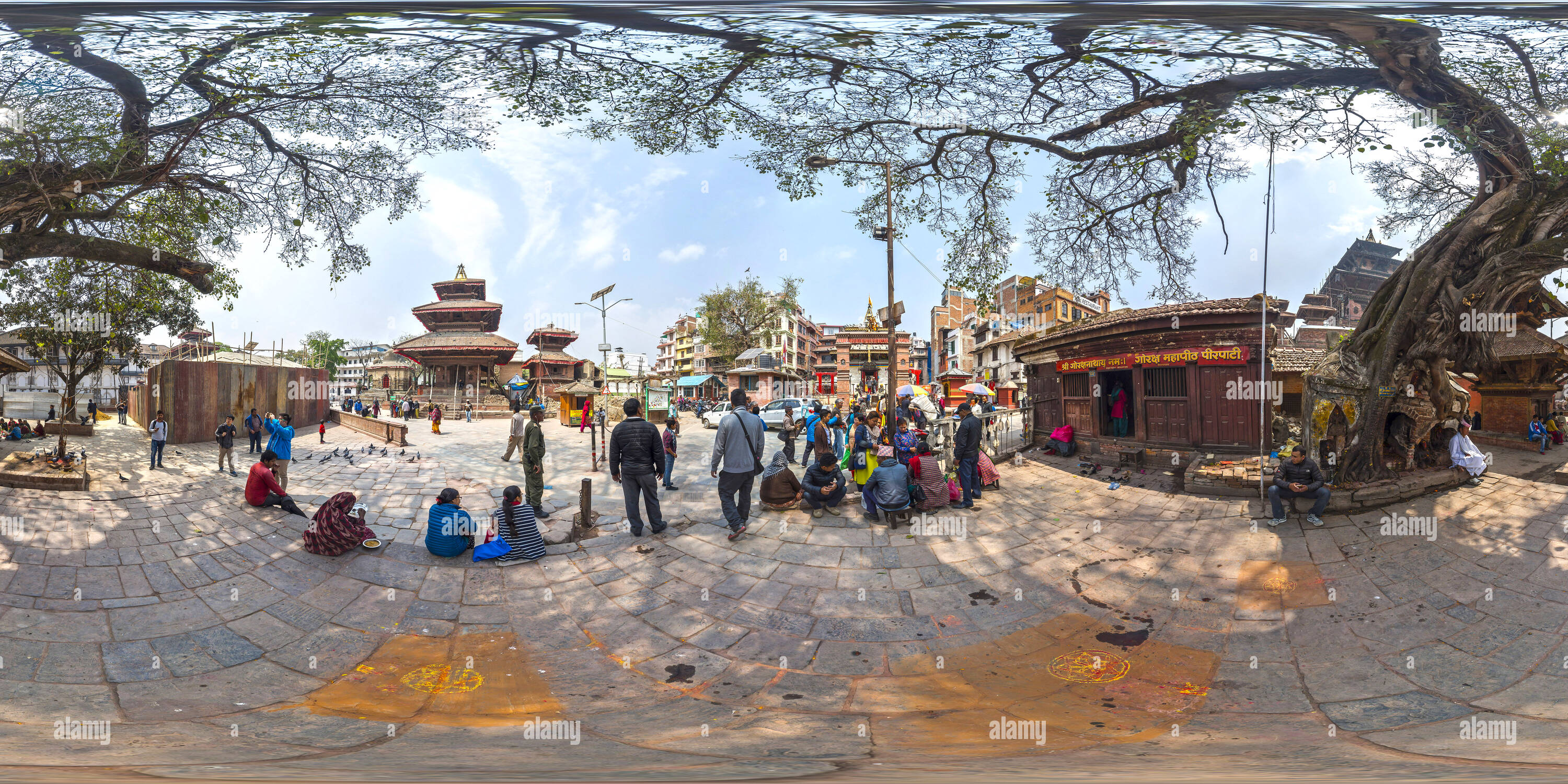 360° view of Nepal. Kathmandu Durbar Square. Bodhi Tree - Alamy