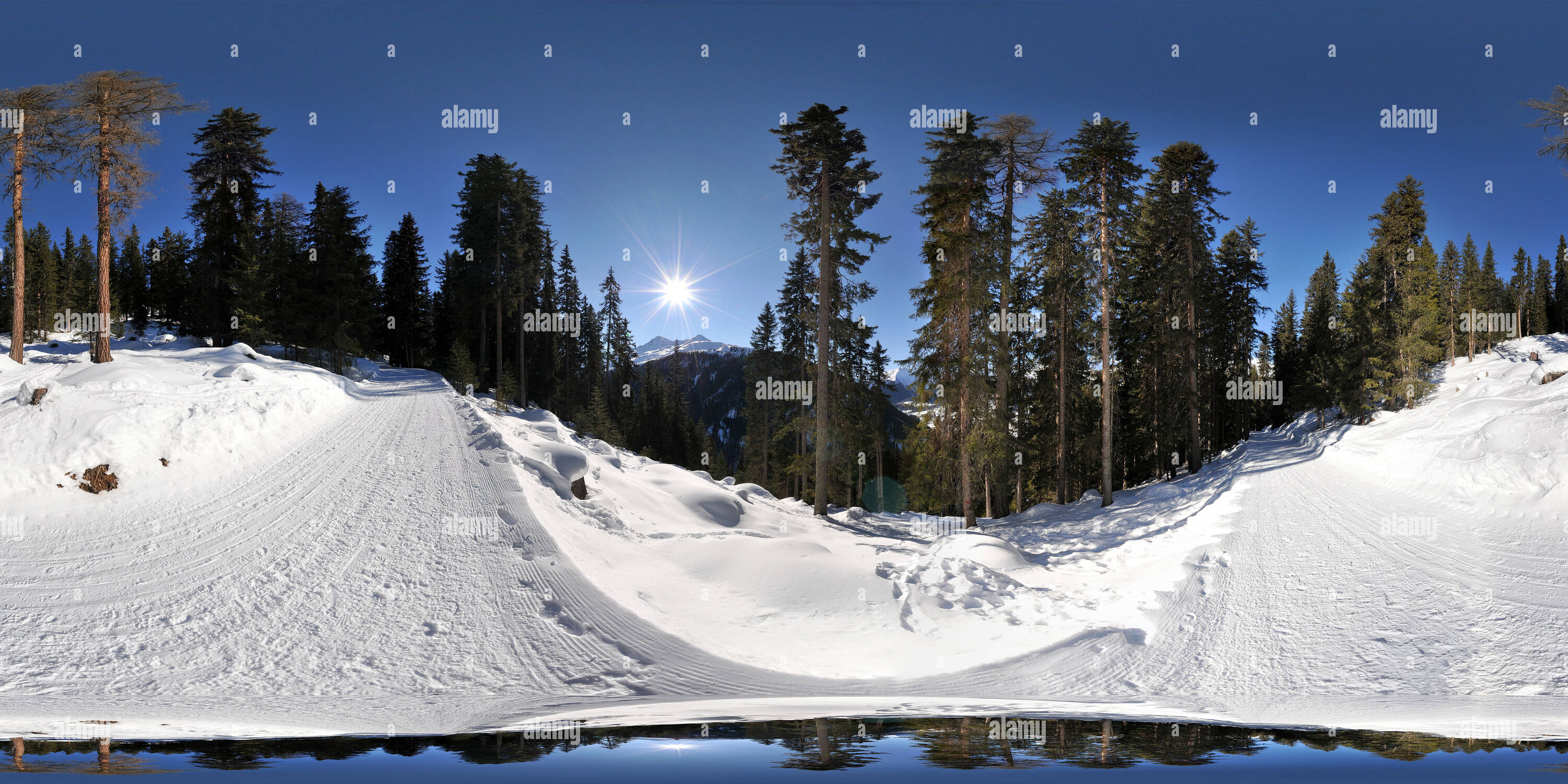 360° view of Winterwalk in Davos - Alamy