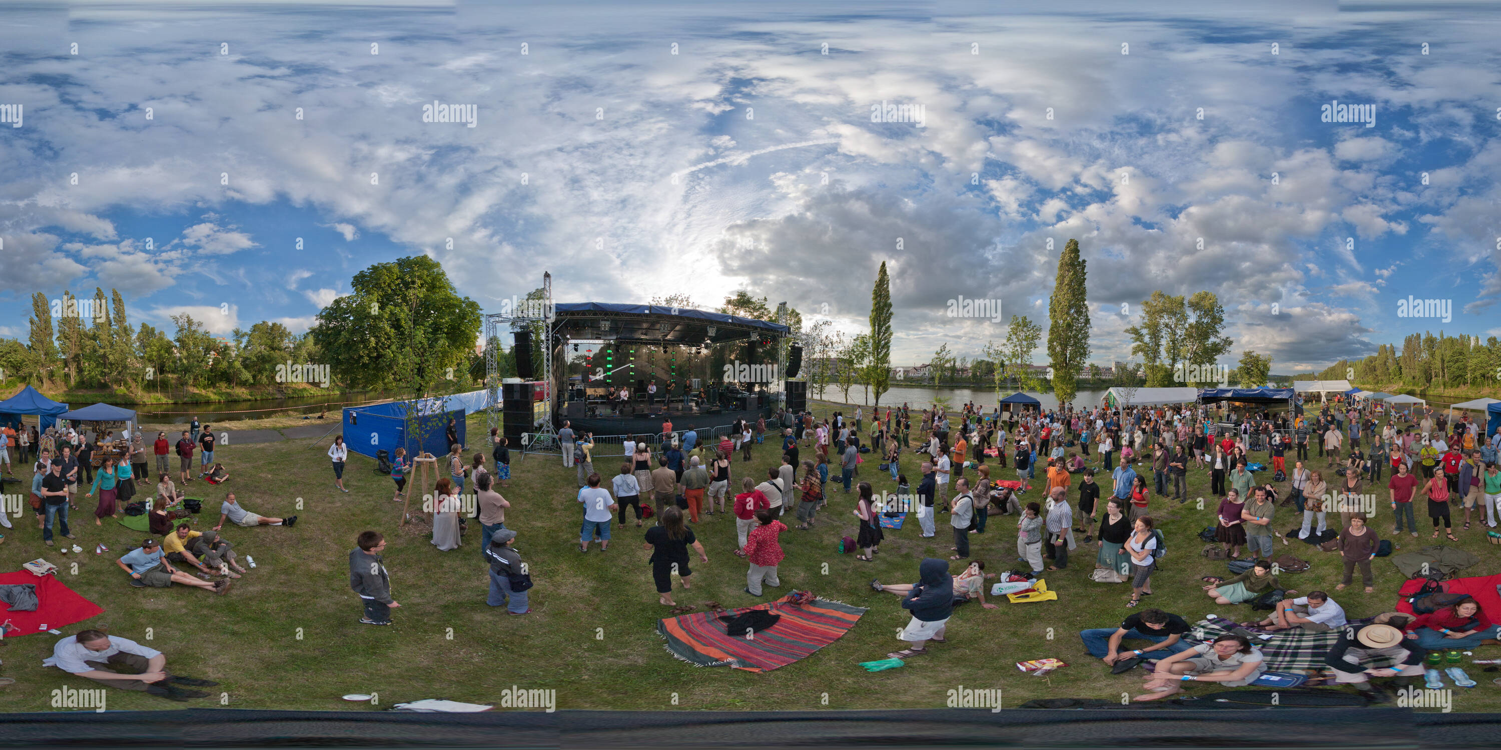 360° view of Respect Festival on Stvanice Island, Prague - 2 - Alamy