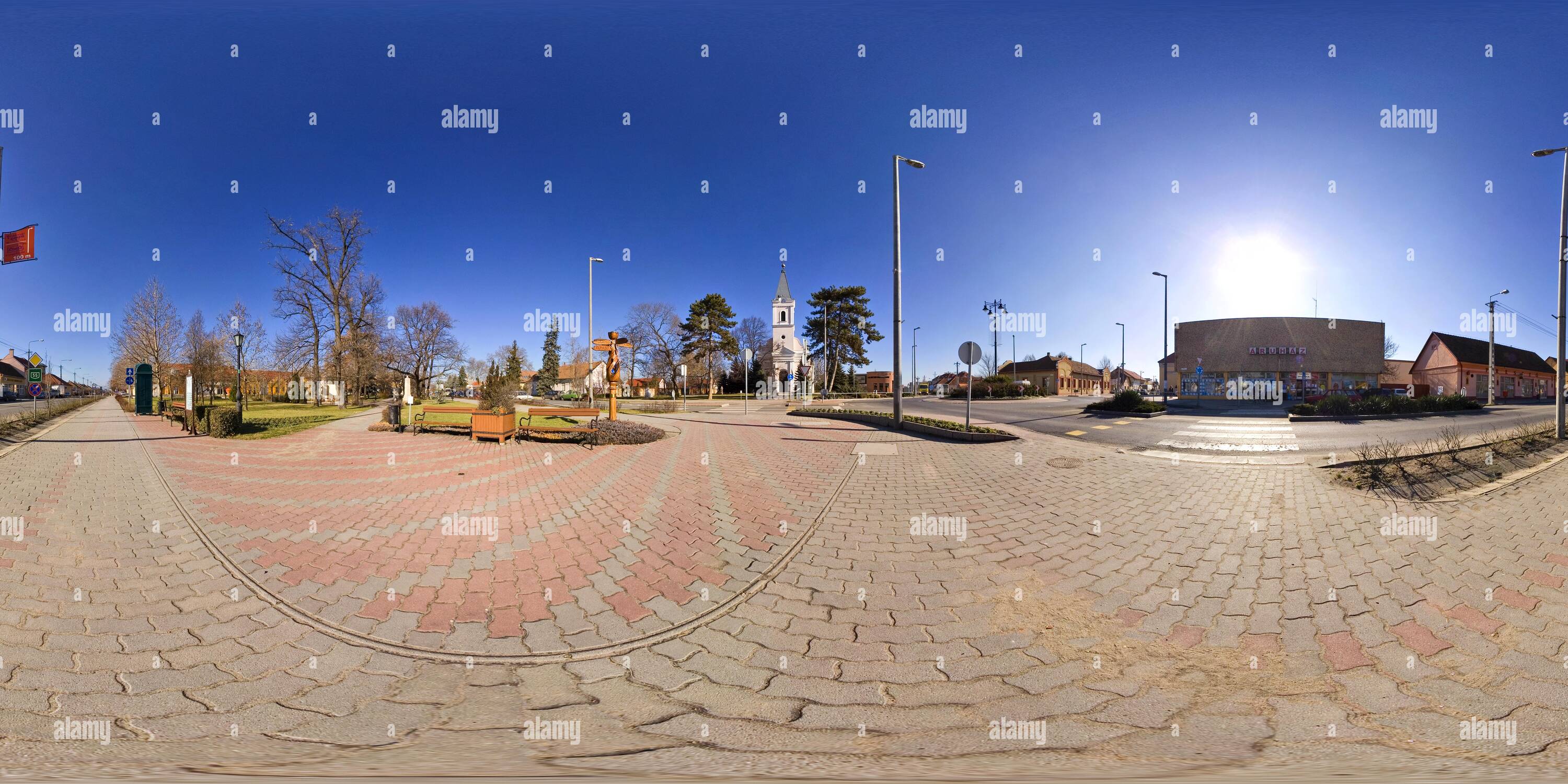 360° view of Morahalom main square - Alamy