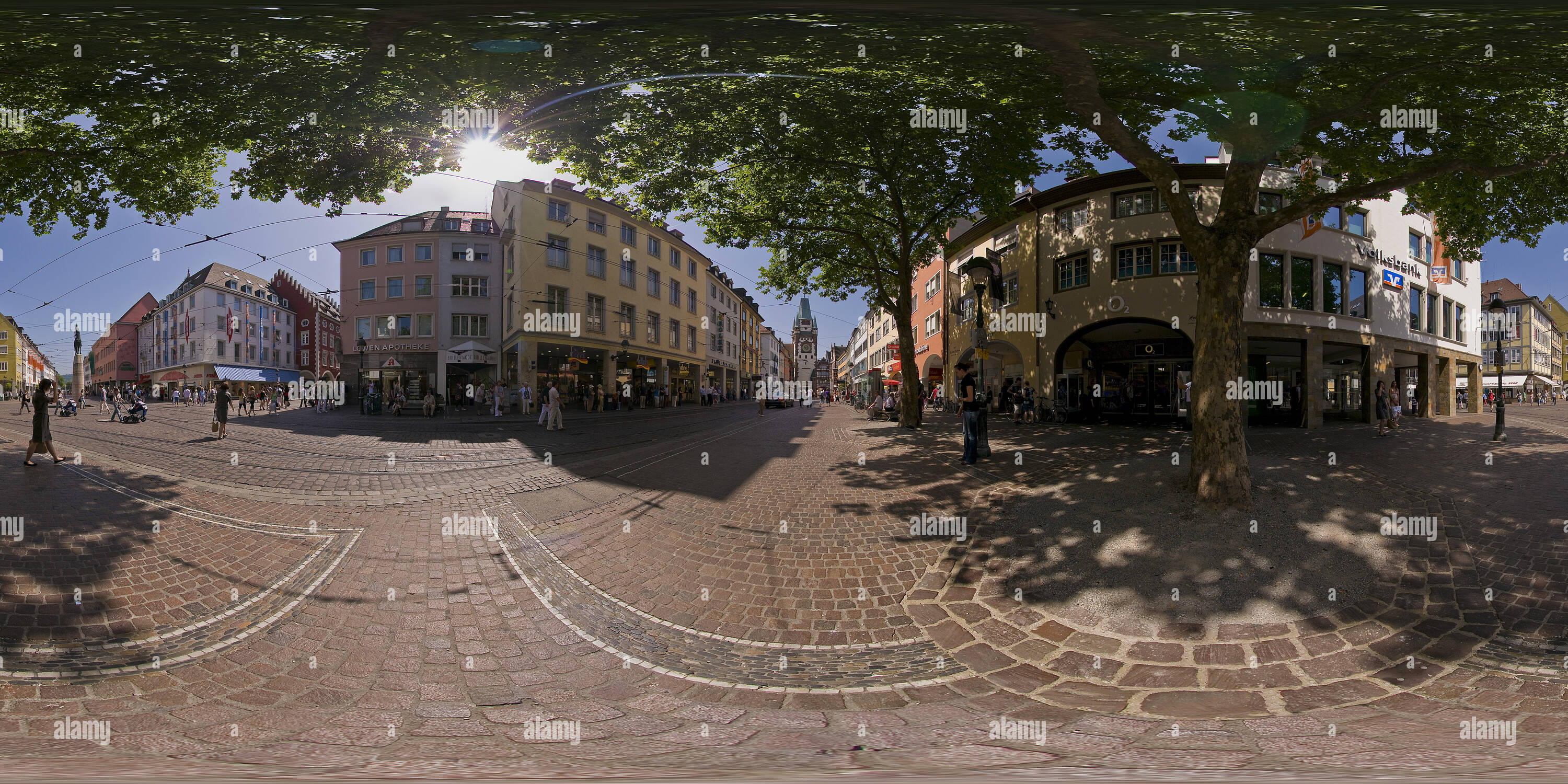 360° view of Kaiser-Joseph-Street in Freiburg - Alamy