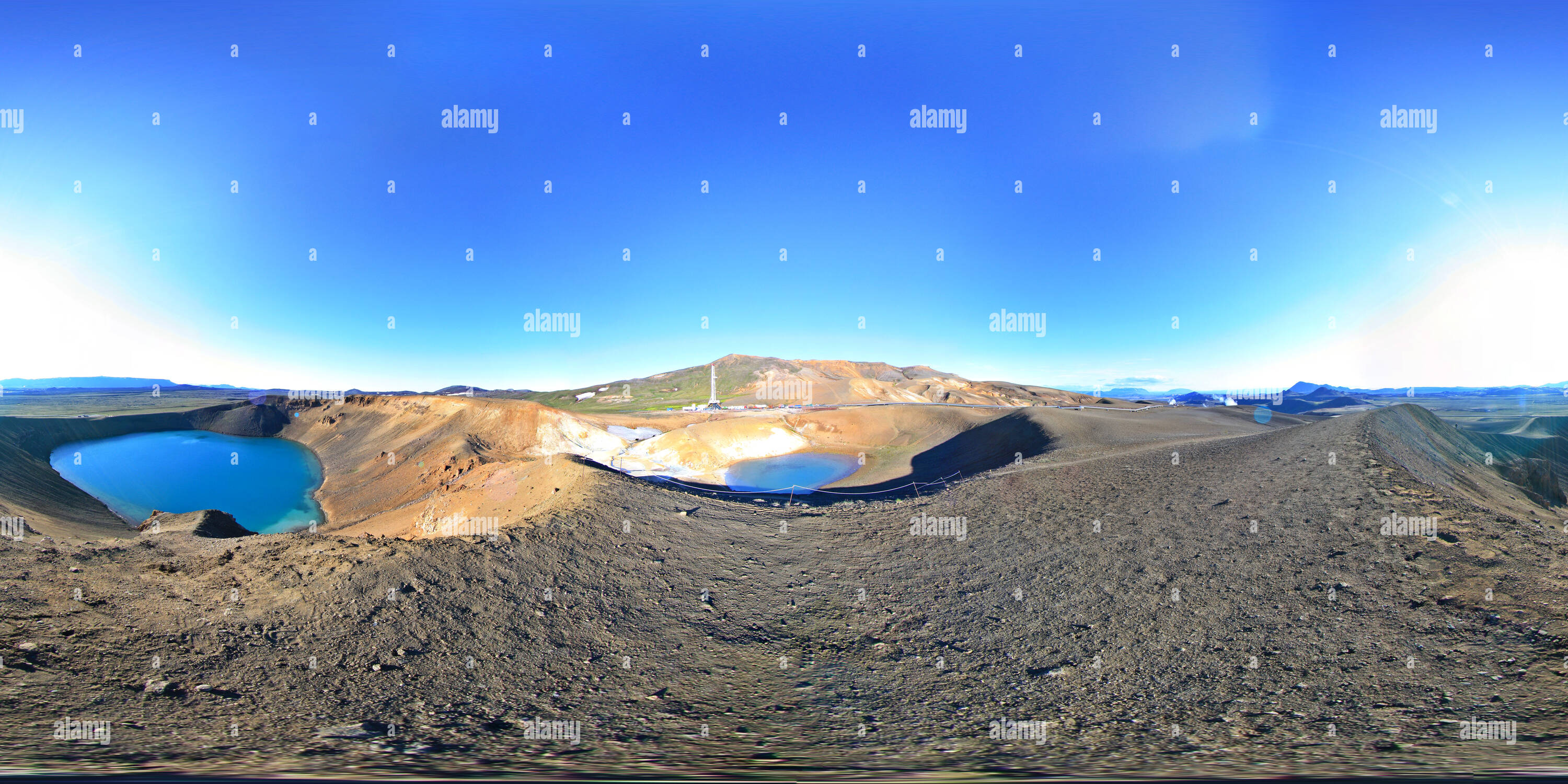 360° view of Inside Krafla caldera - Alamy