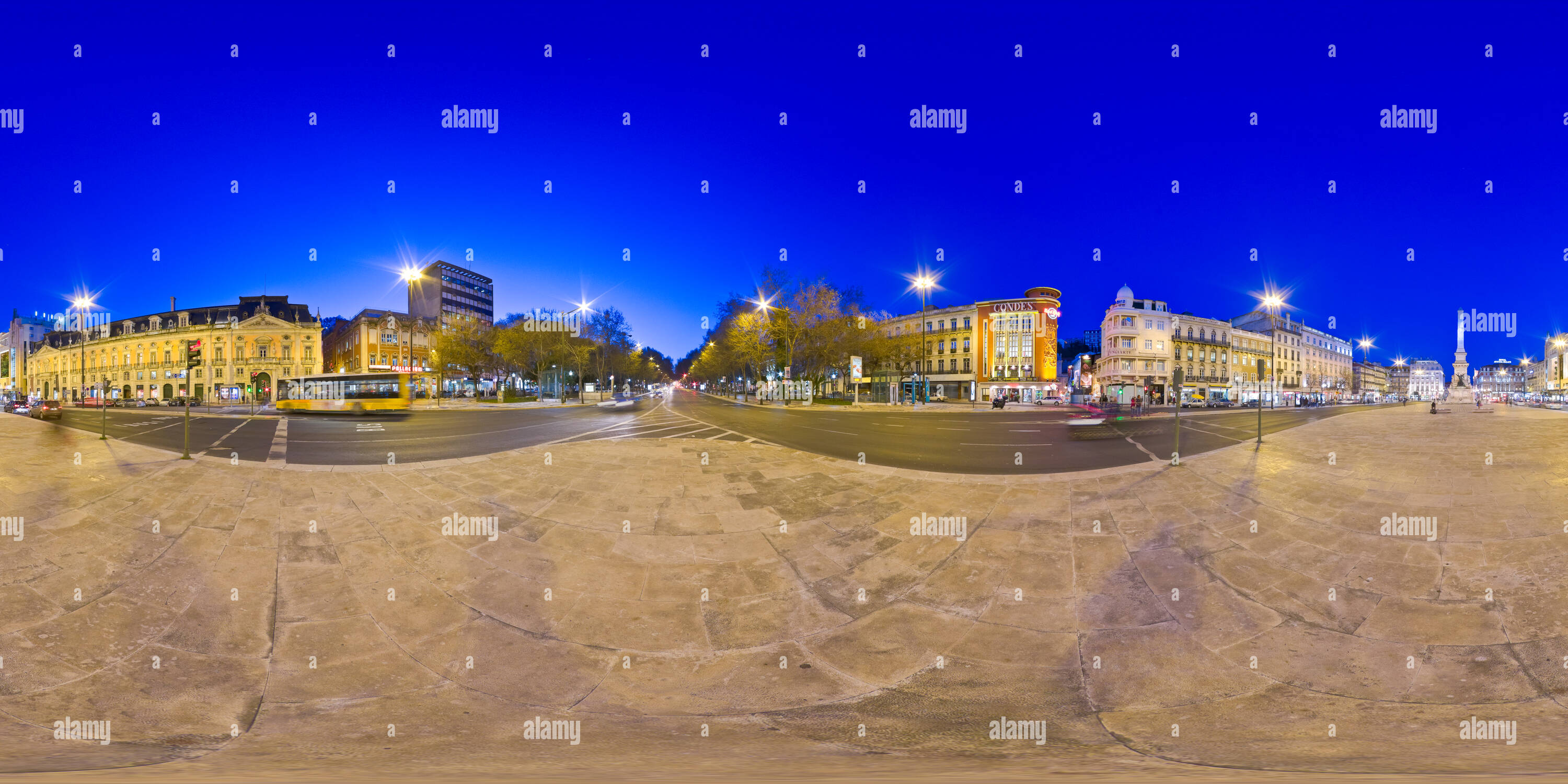 360° view of The Restauradores Square in Lisbon - Alamy