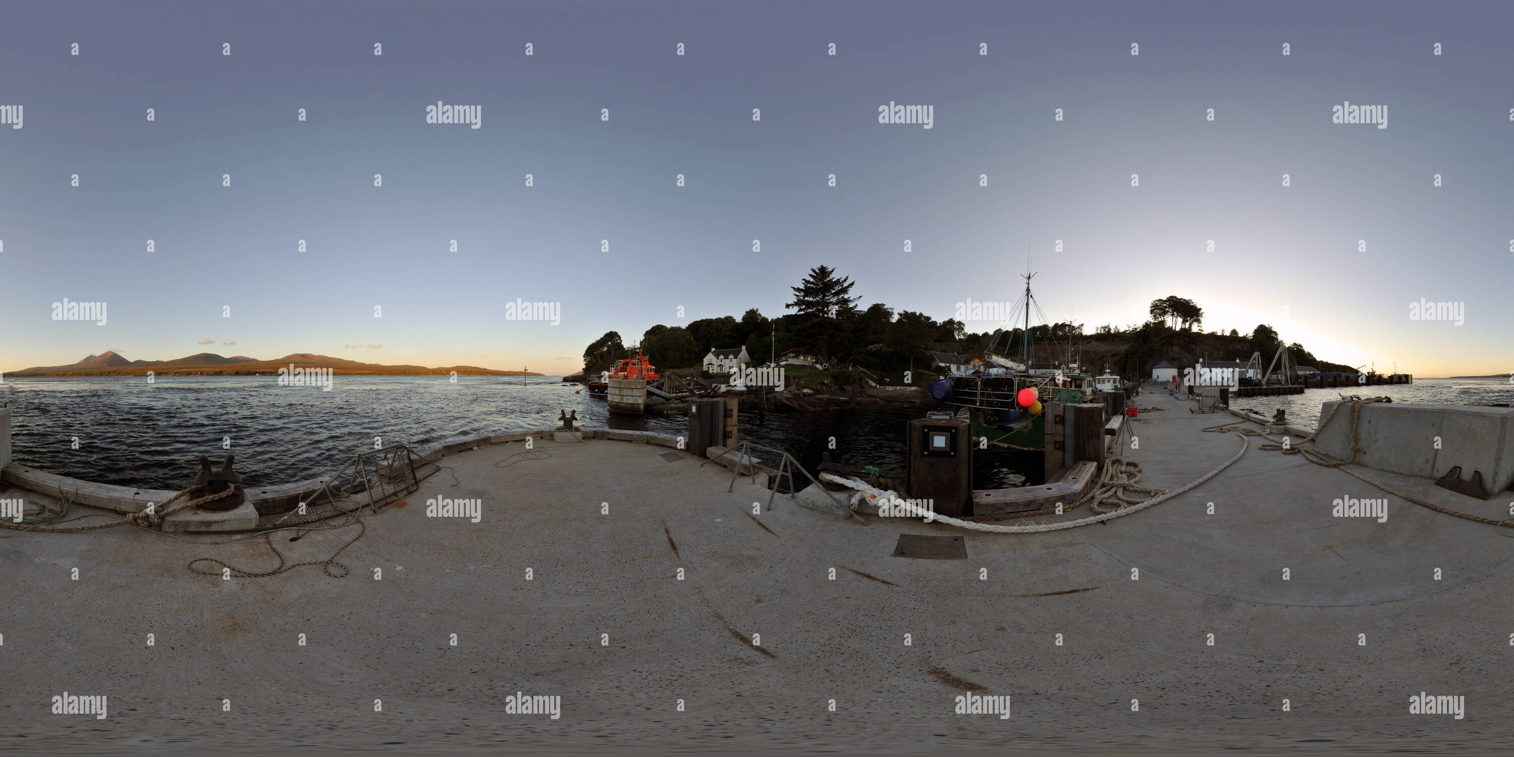 360° view of Evening at Port Askaig, Islay - Alamy