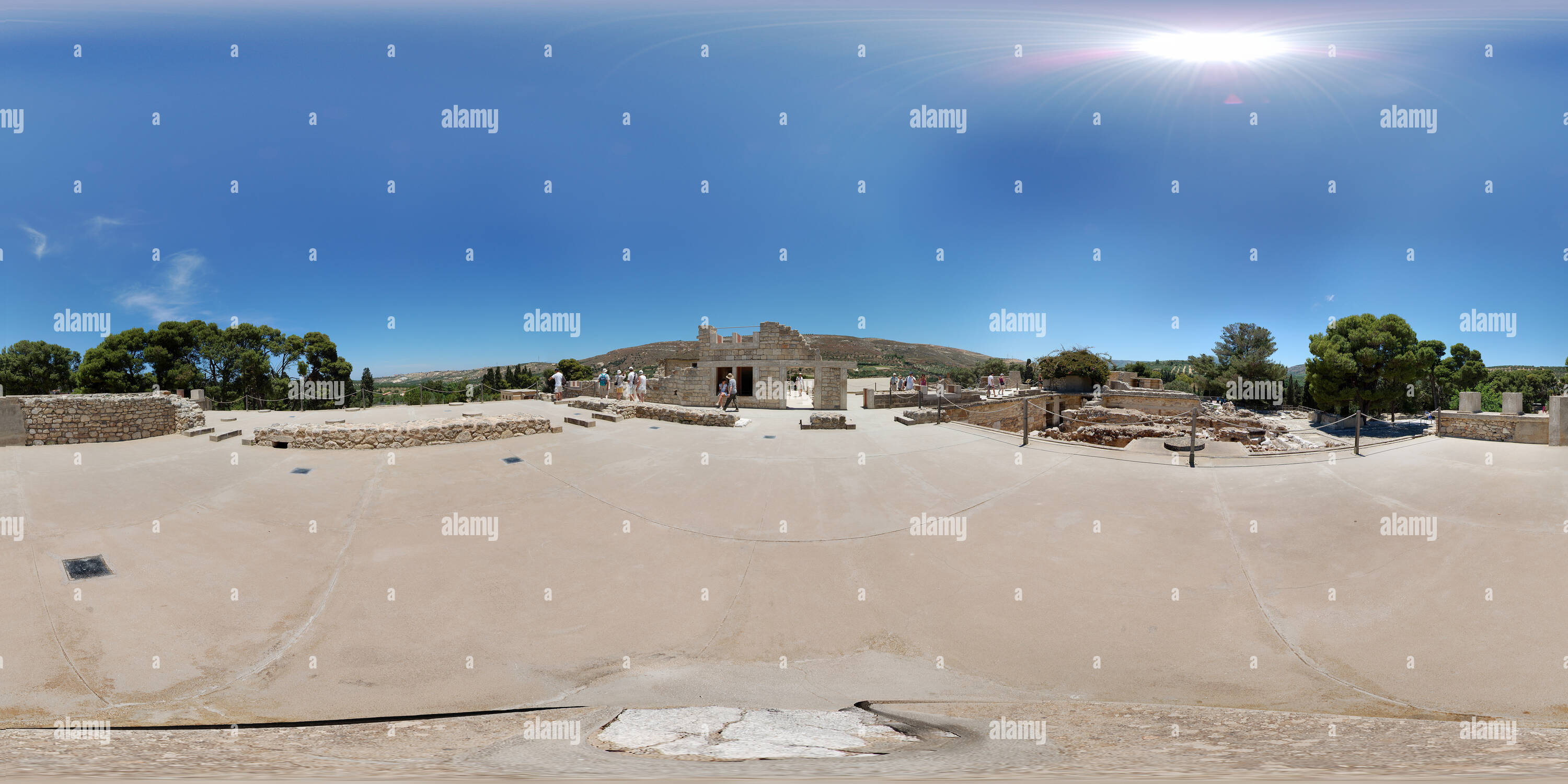 360° view of Knossos Palace, Crete, Greece - Alamy