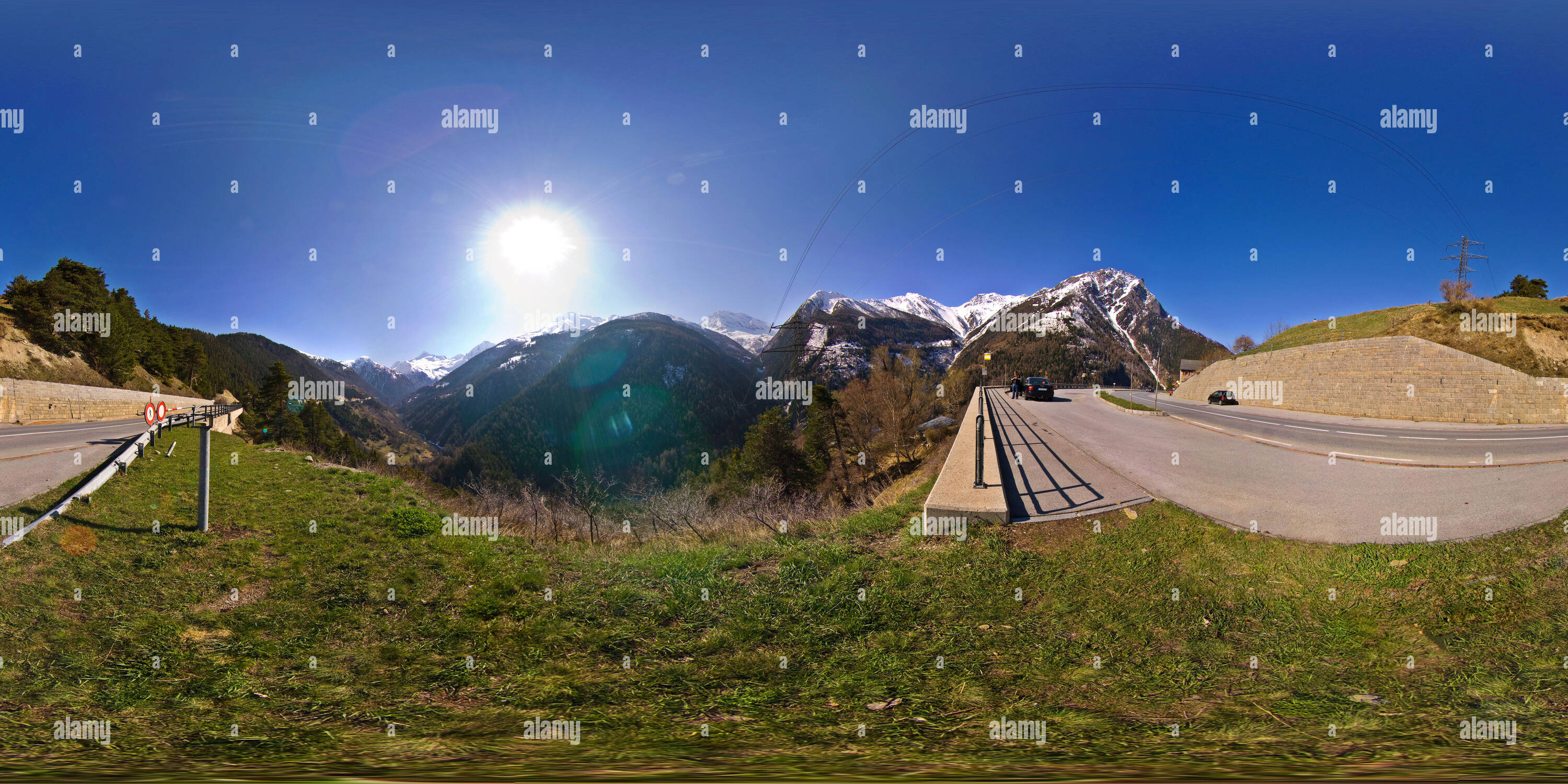 360° view of The Simplon Road - Alamy