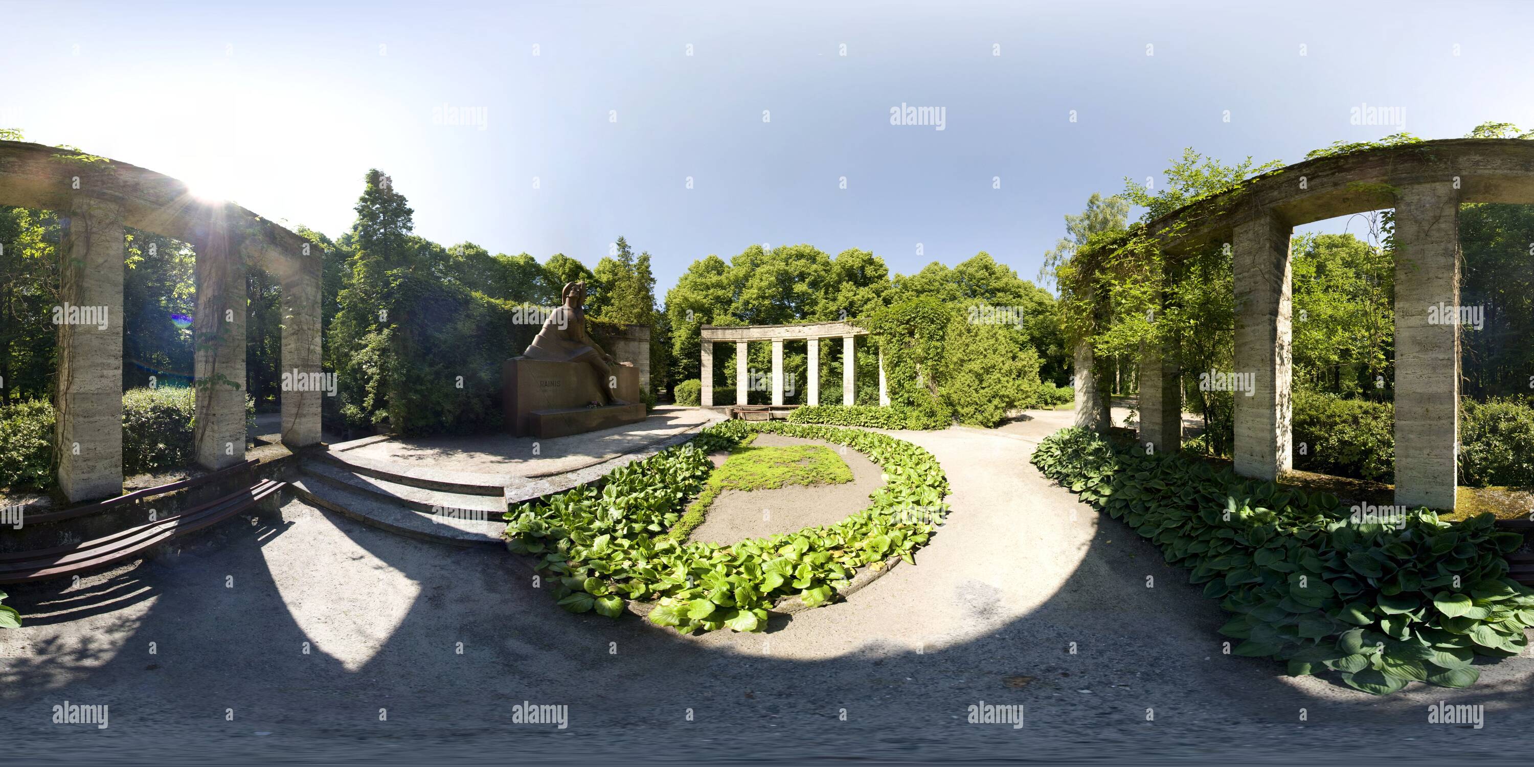 360° view of Rainis' gravesite memorial, Rainis Cemetery - Alamy