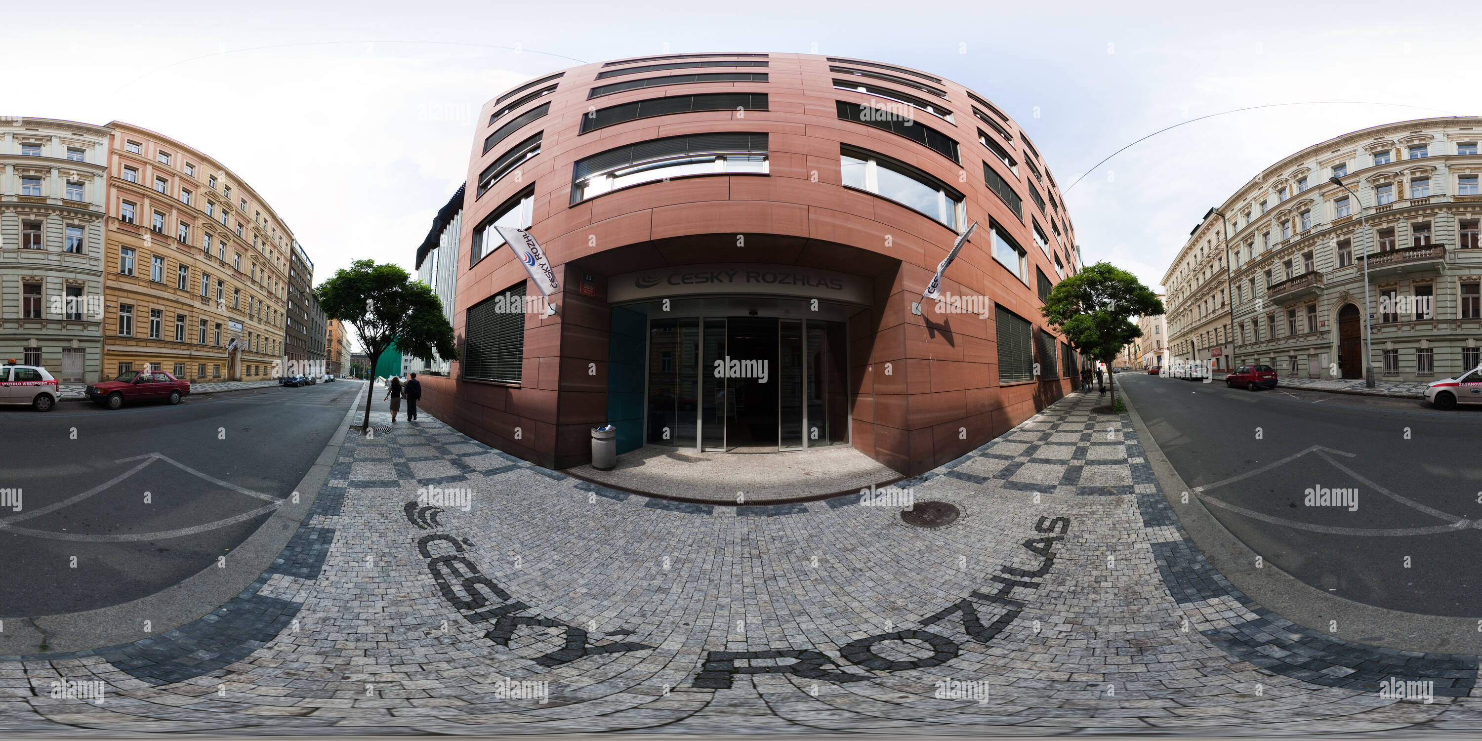360° view of Entrance to Czech Public Radio (Cesky Rozhlas - Alamy