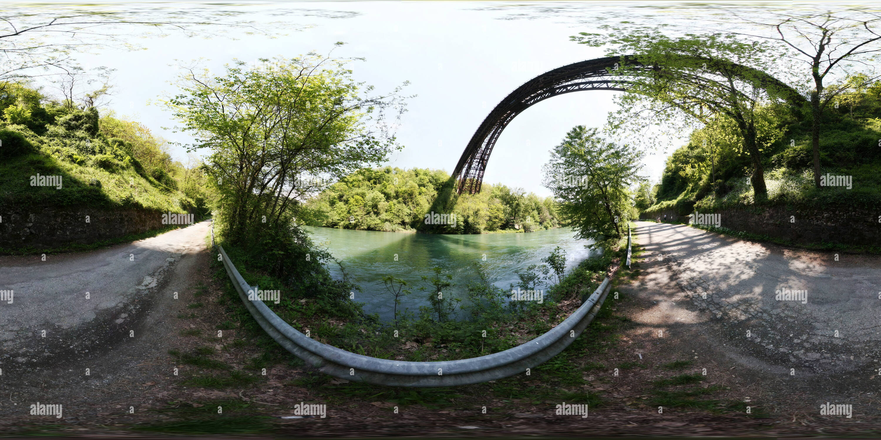 360° view of Ponte di Paderno sull'Adda - Alamy