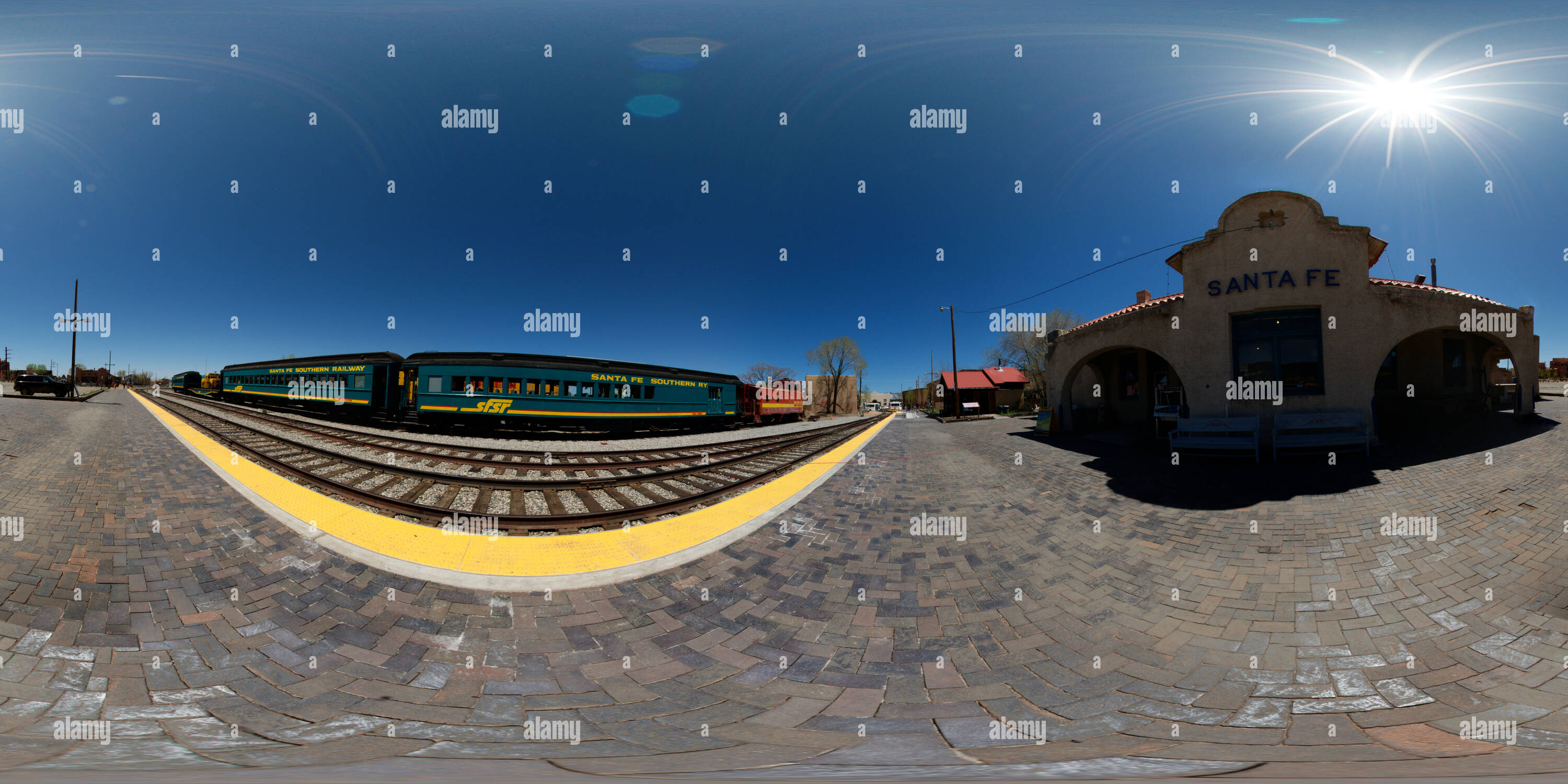 360° view of Santa Fe railway station New Mexico USA - Alamy